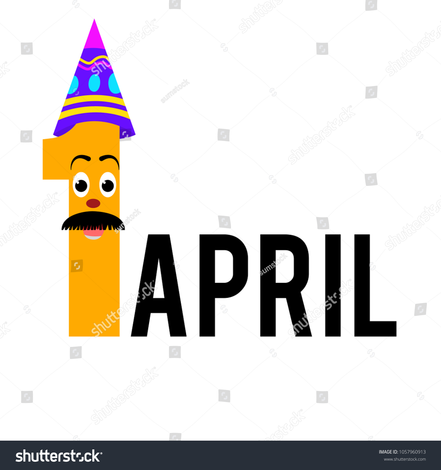 1st April Fun Text Design Stock Vector (Royalty Free) 1057960913 ...