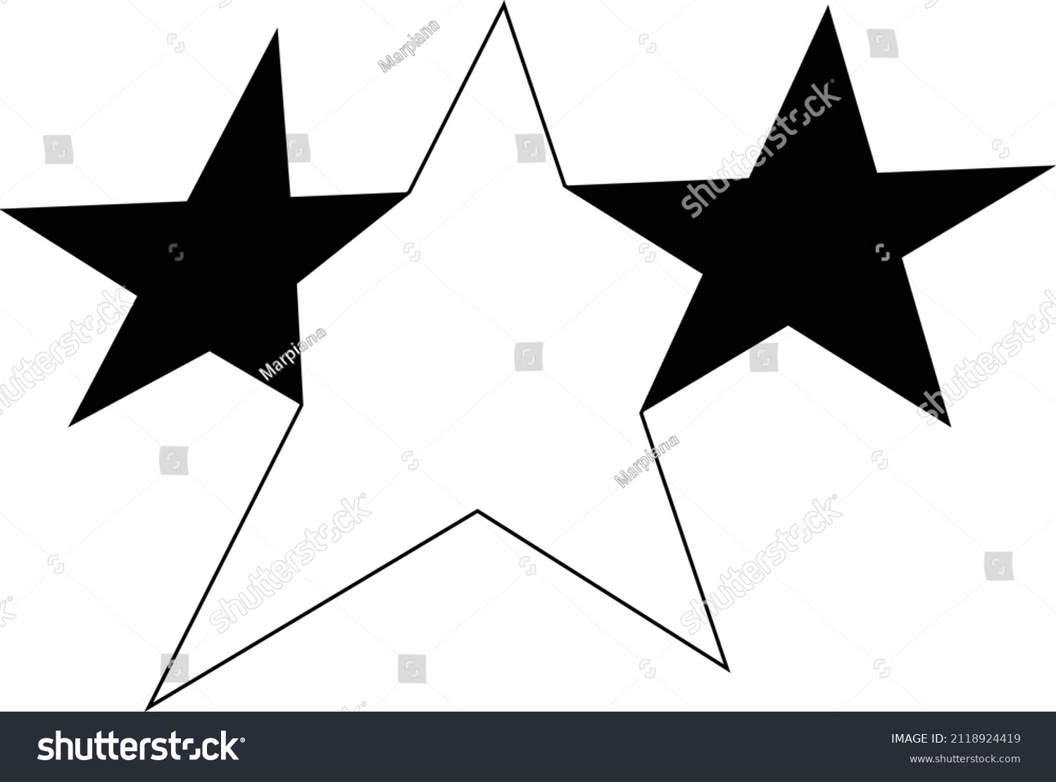 3 Stars White Background Stock Vector (Royalty Free) 2118924419 ...