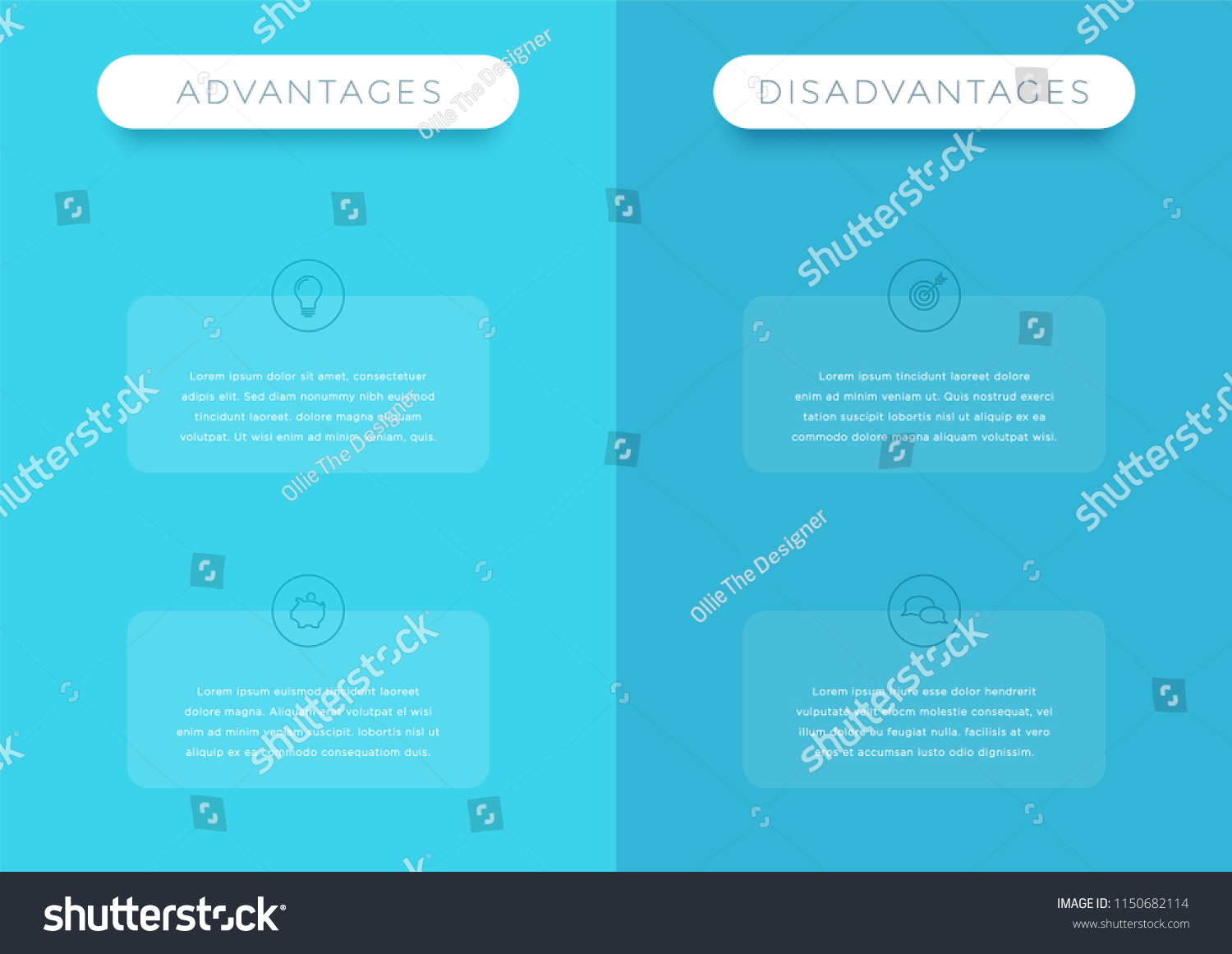 2 Step Comparison List Infographic Vertical Stock Vector (Royalty Free ...
