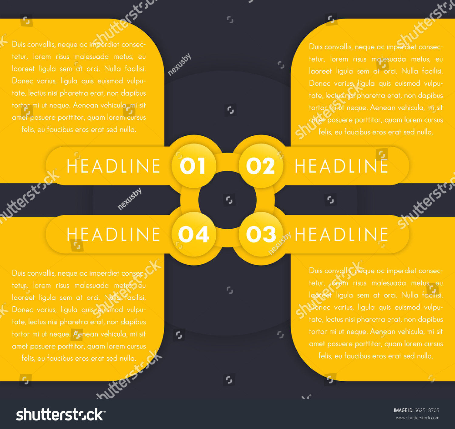 1234 Step Labels Timeline Template Infographics Stock Vector (Royalty ...