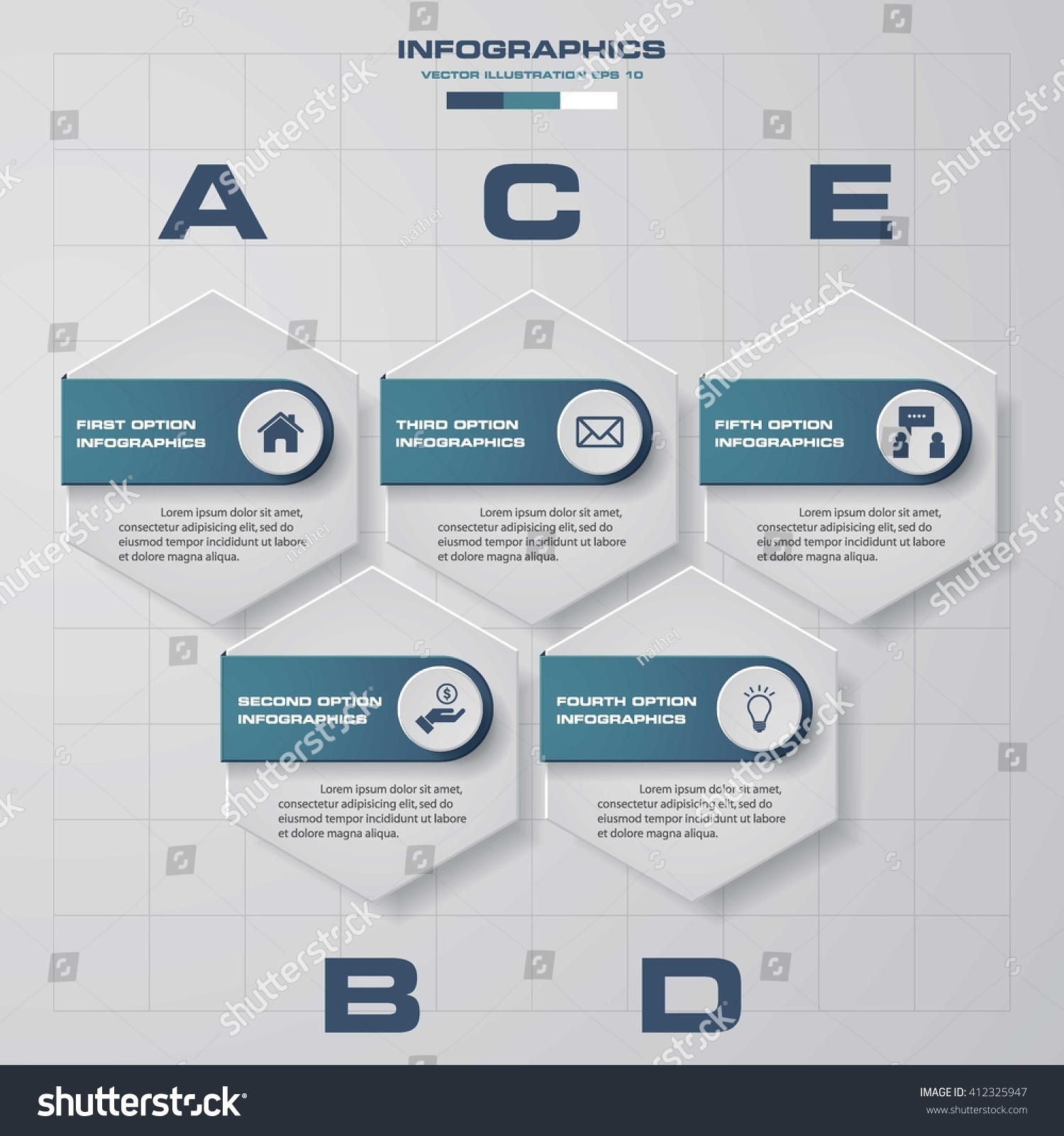 5 Steps Chart Layout Sample Textdata: เวกเตอร์สต็อก (ปลอดค่าลิขสิทธิ์ ...