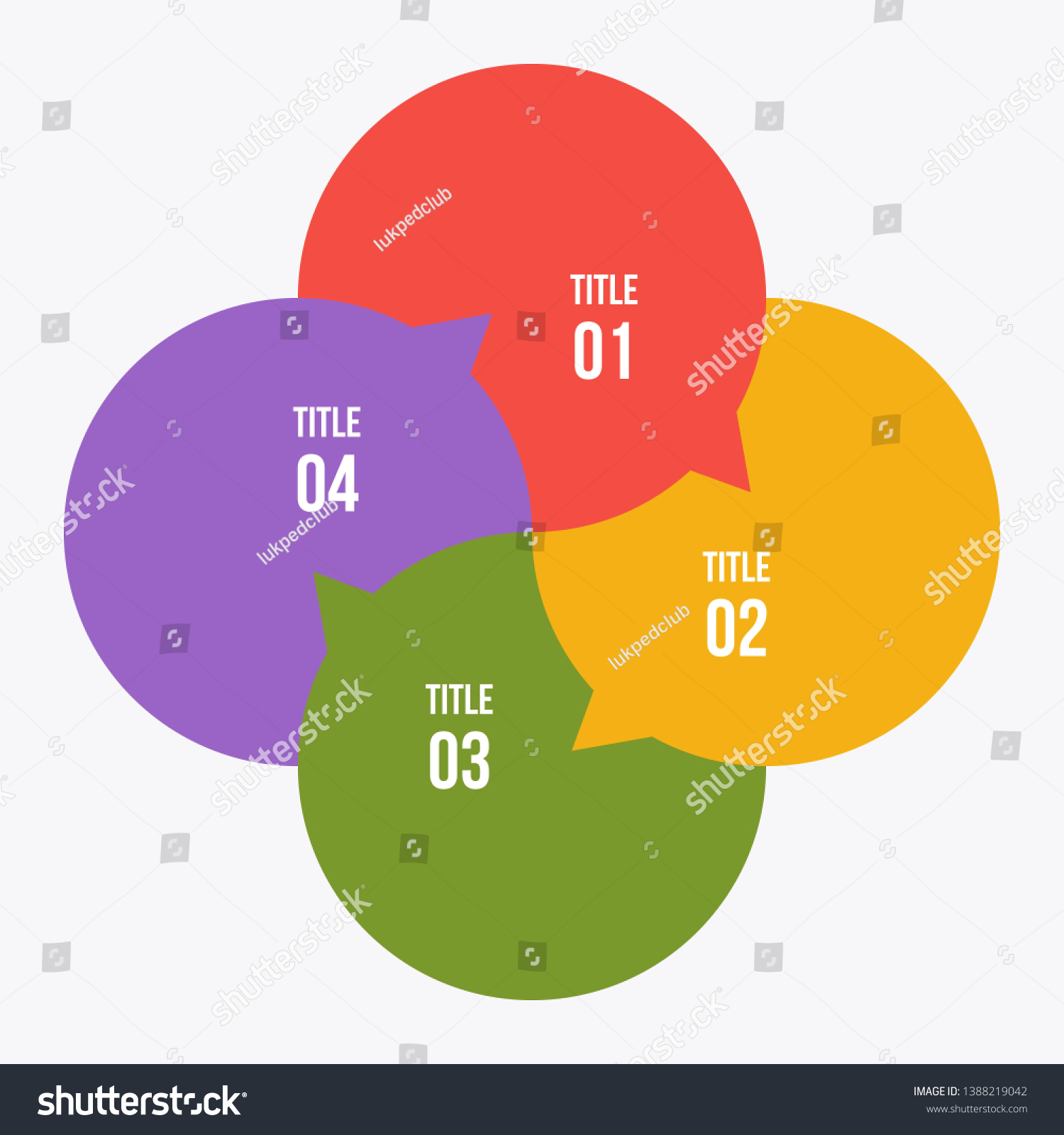 4 Steps Circle Chart Circle Infographic: vector de stock (libre de ...