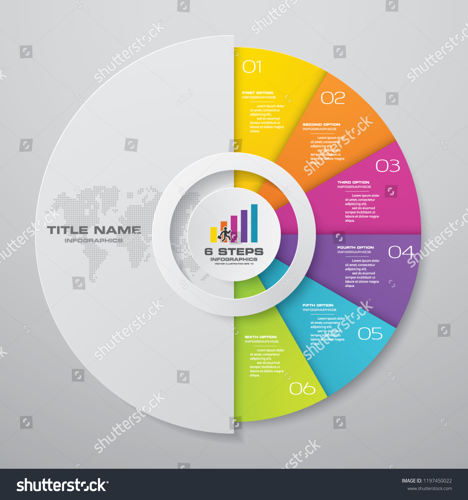 6 Steps Cycle Infographics Element Chart Stock Vector (Royalty Free ...