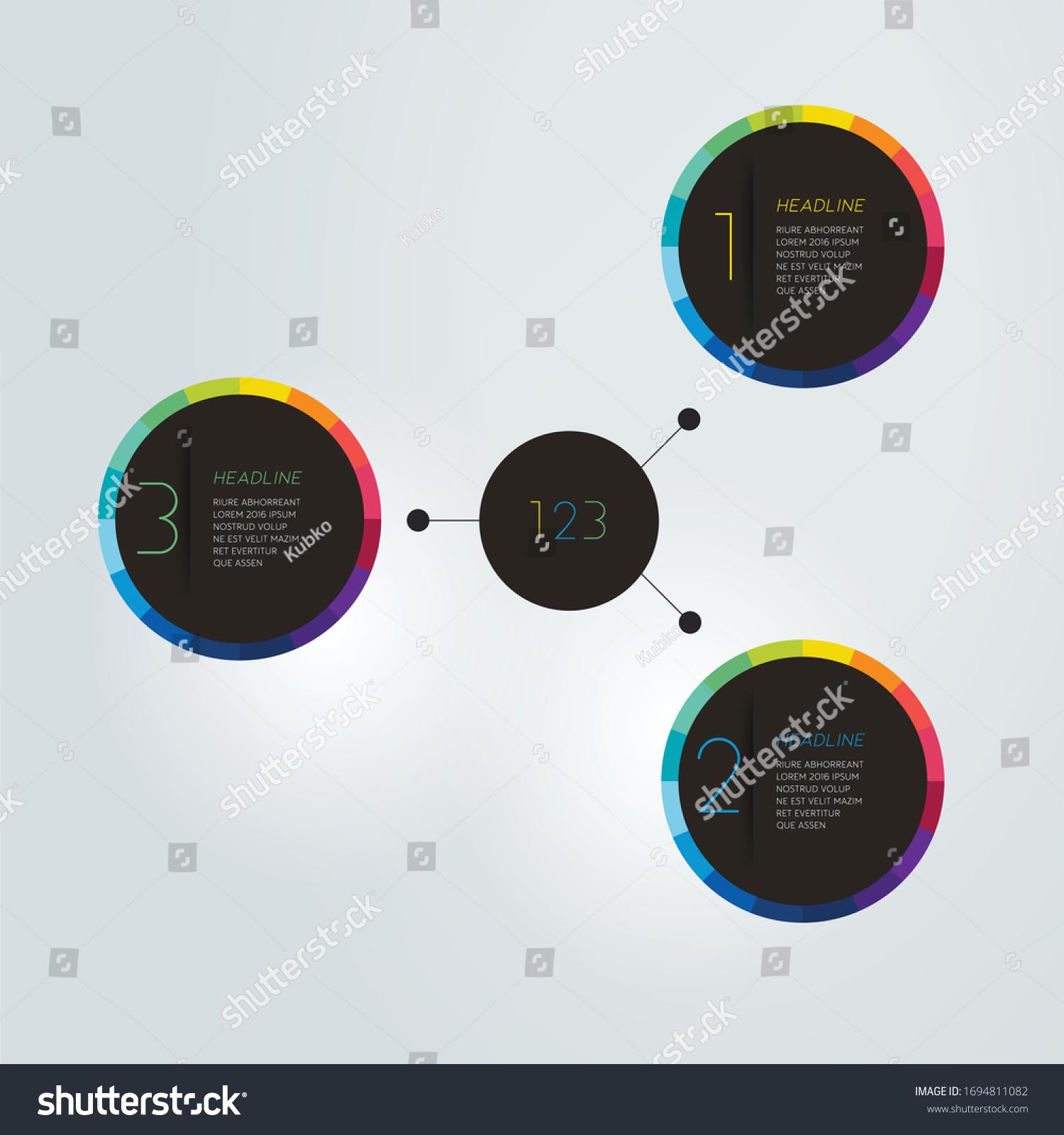 3 Steps Diagram Scheme Flowchart Infographic: Vector có sẵn (miễn phí ...