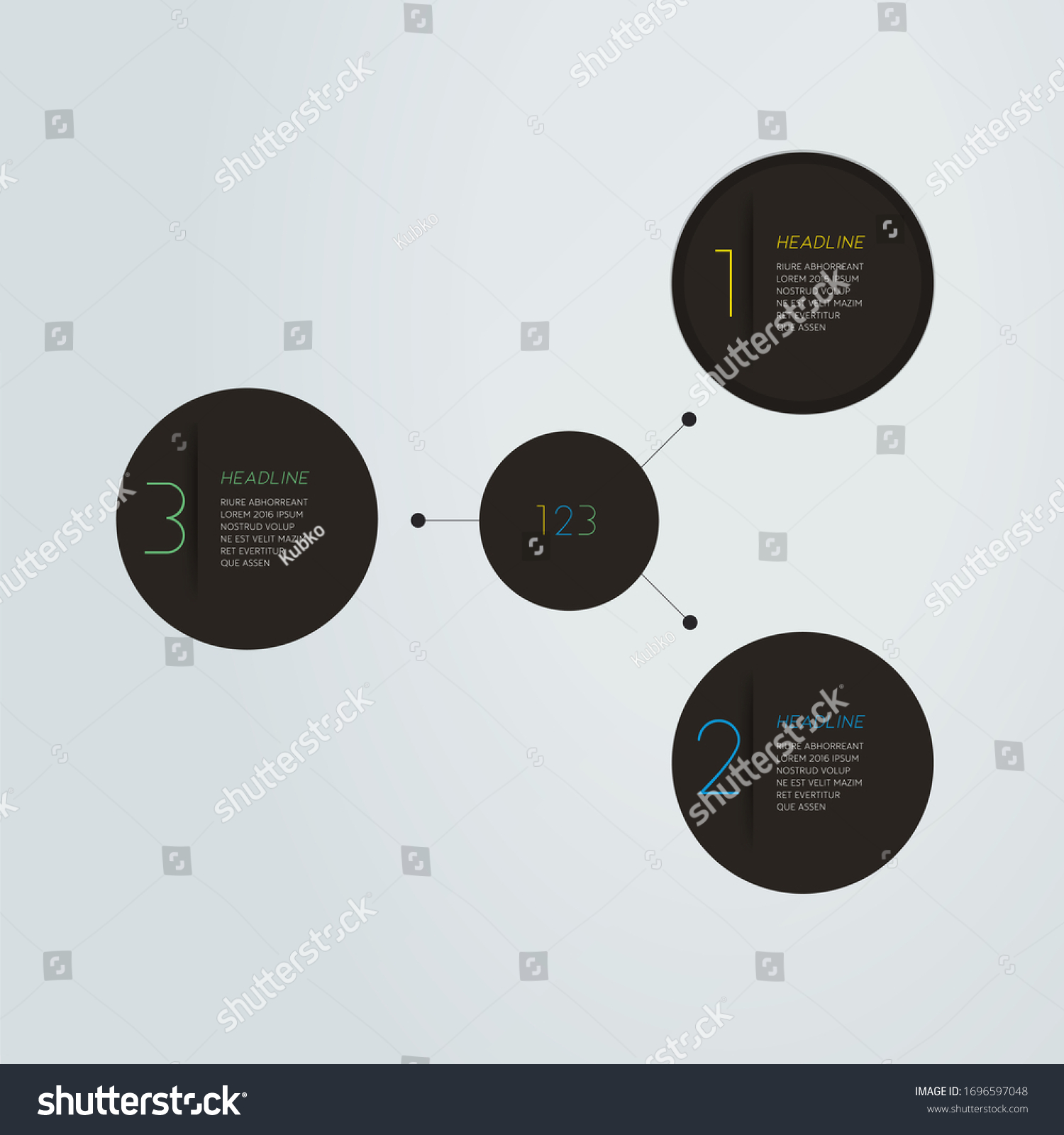 3 Steps Diagram Scheme Flowchart Infographic: vetor stock (livre de ...