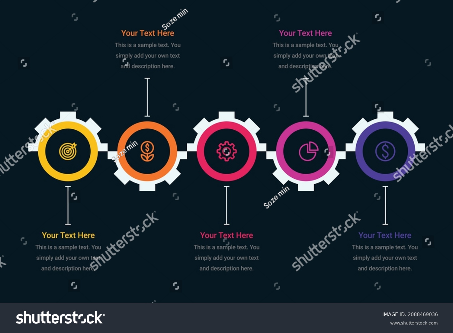 5 Steps Infographic Report Template Layout Stock Vector (Royalty Free ...