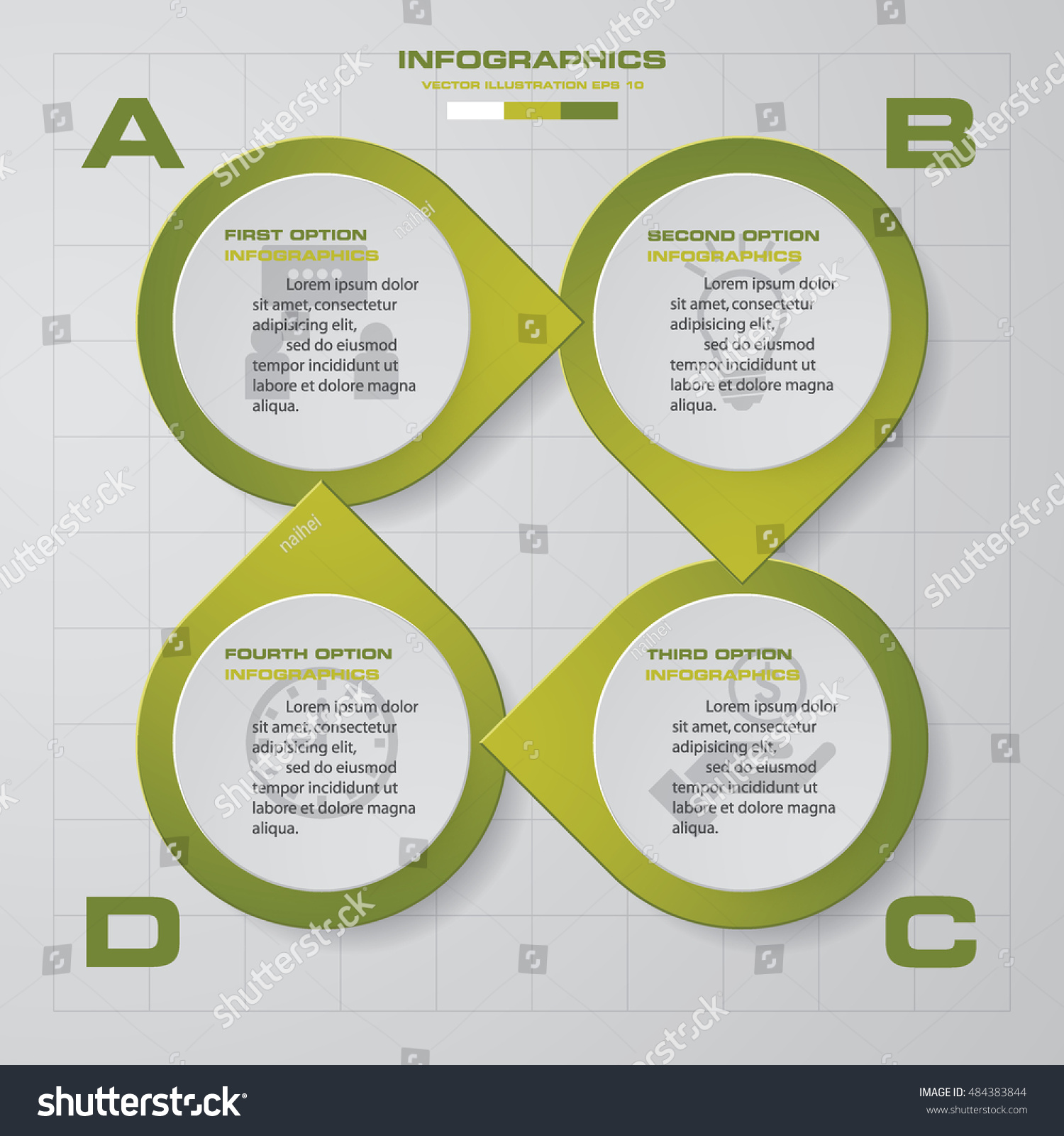 4 Steps Infographic Report Template Layout Stock Vector (Royalty Free ...