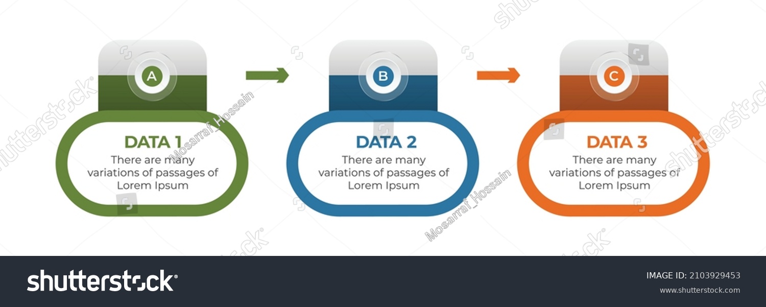 3 Steps Infographics Template Chart Diagram Stock Vector (Royalty Free ...