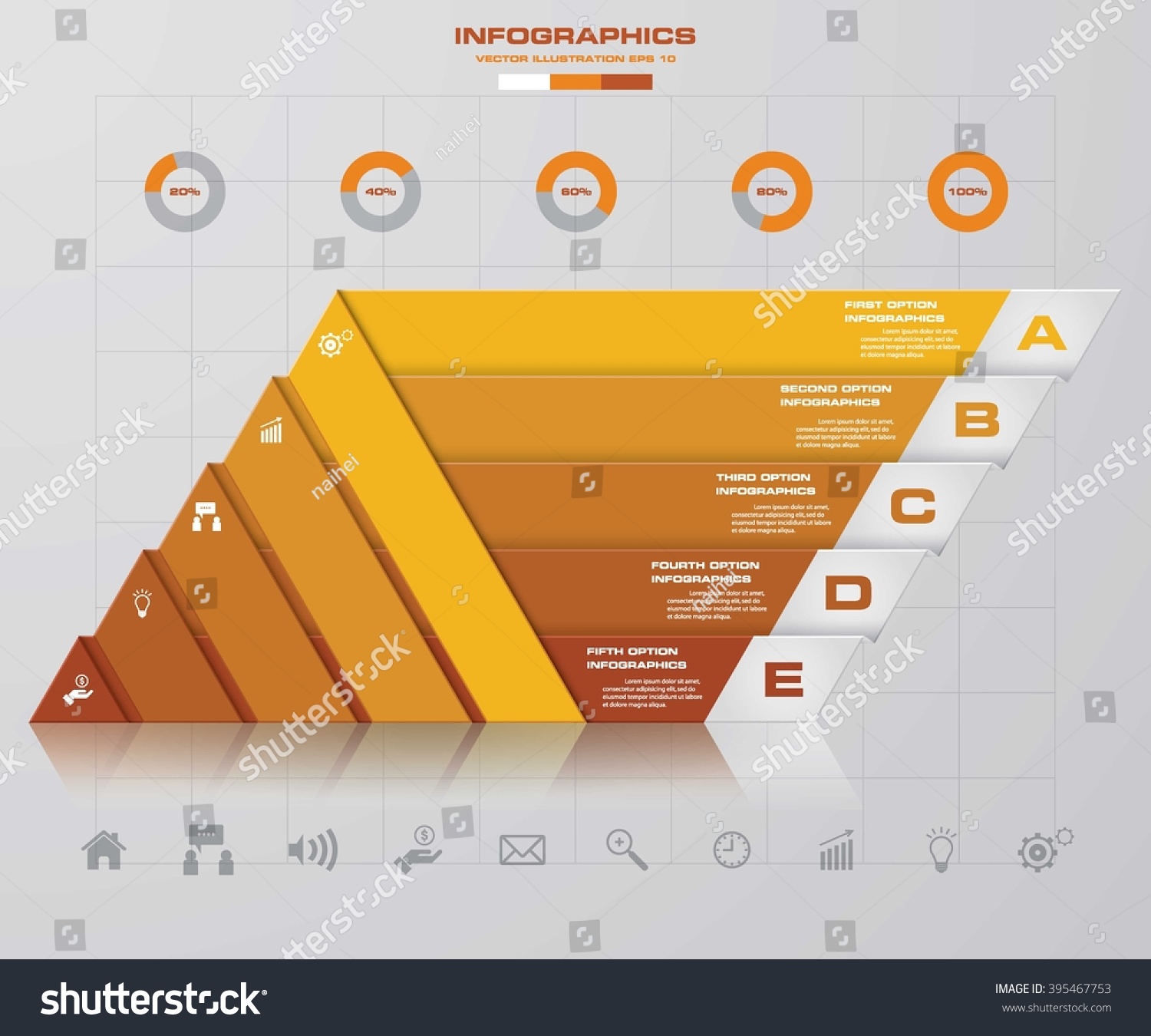 5 Steps Modern Origami Presentation Template Stock Vector (Royalty Free ...