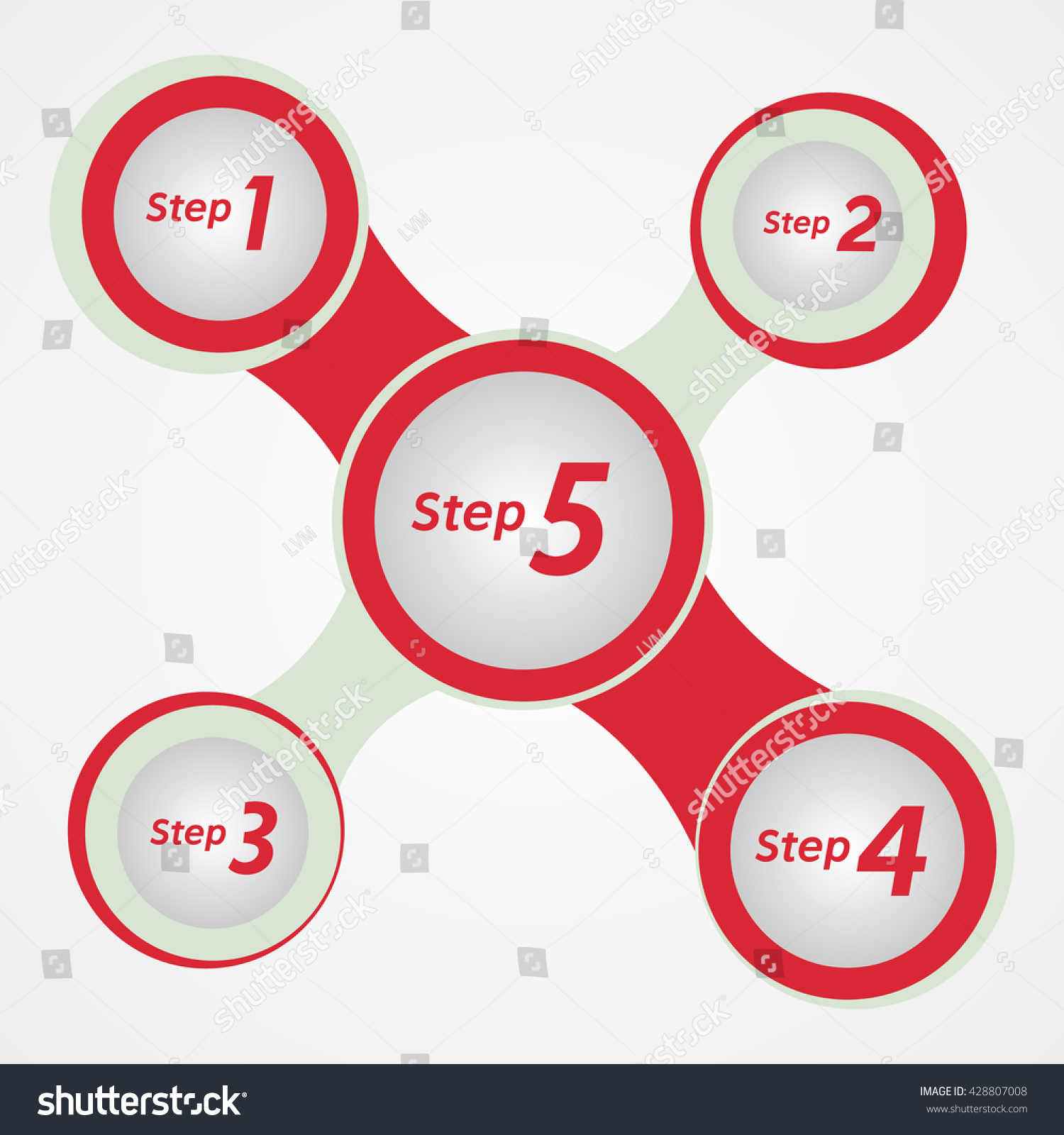 5 Steps Red Blue Circle Infographics Stock Vector (Royalty Free ...