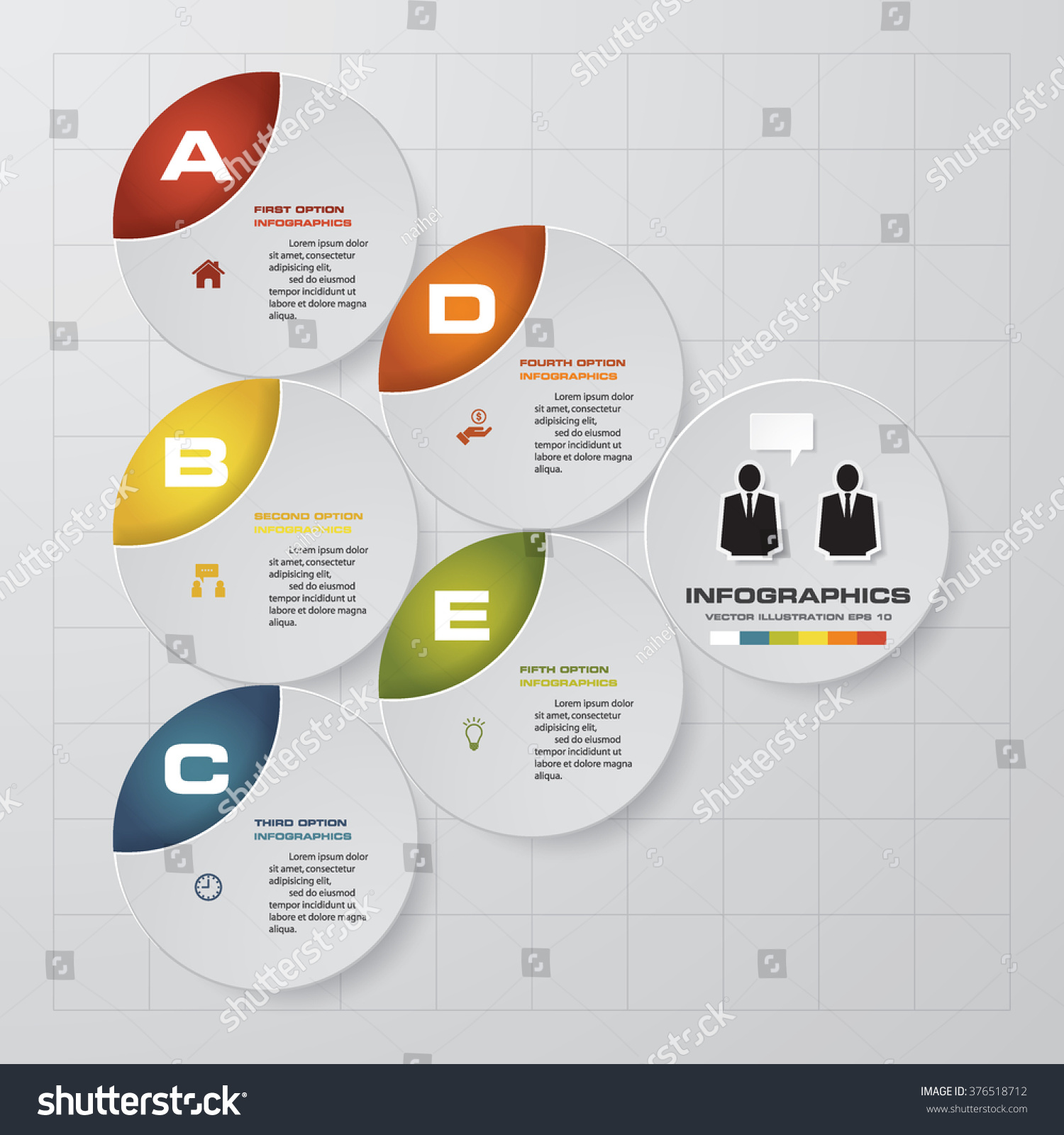 5 Steps Template Your Design Sample Stok Vektör (Telifsiz) 376518712 ...