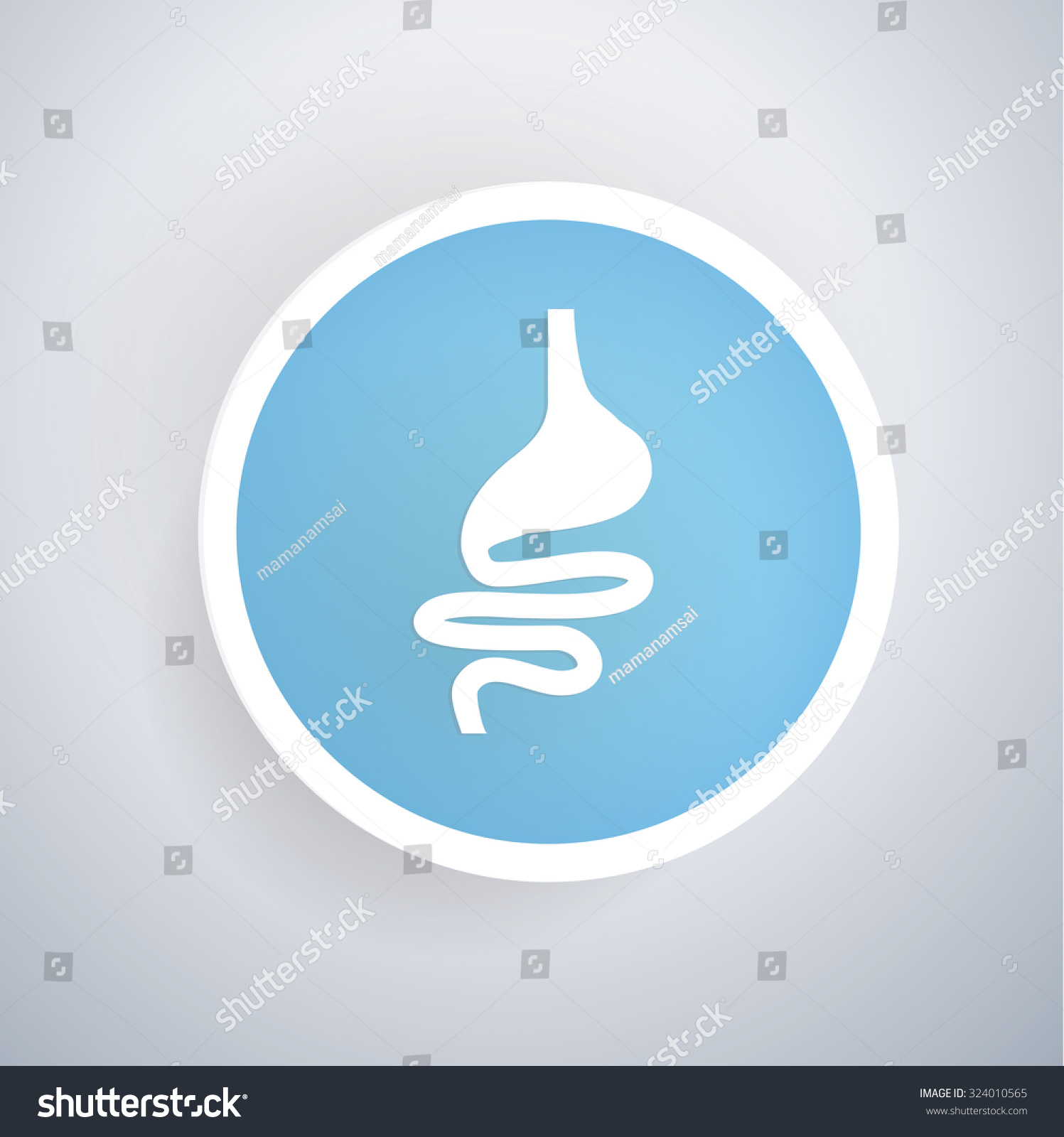 Stomach Symbol Designclean Vector Stock Vector (Royalty Free) 324010565