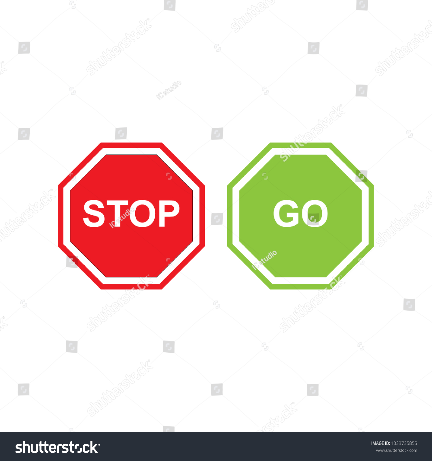 Stop Go Icon: เวกเตอร์สต็อก (ปลอดค่าลิขสิทธิ์) 1033735855 | Shutterstock