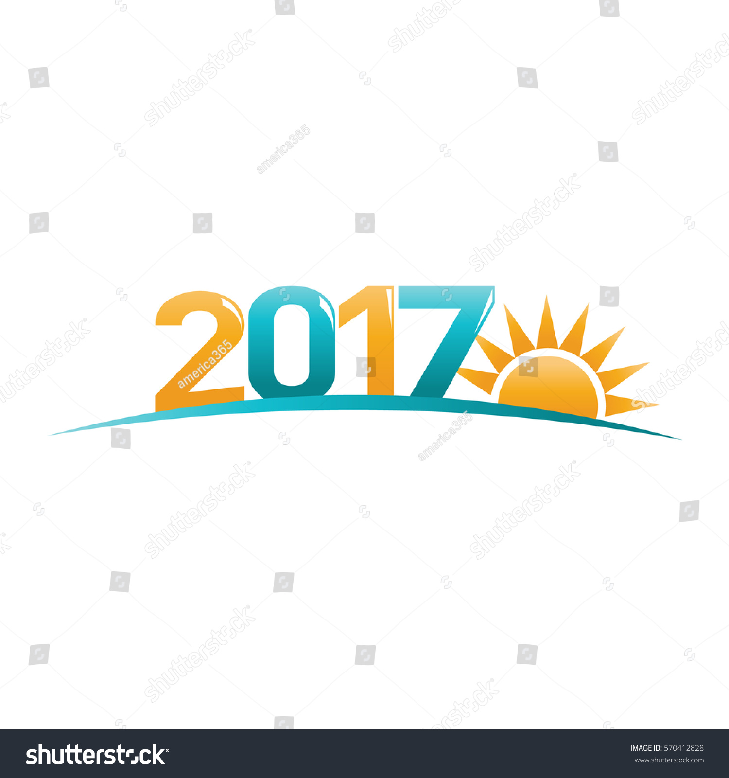 2017 Sunshine Year Vector Illustration Stock Vector (Royalty Free ...