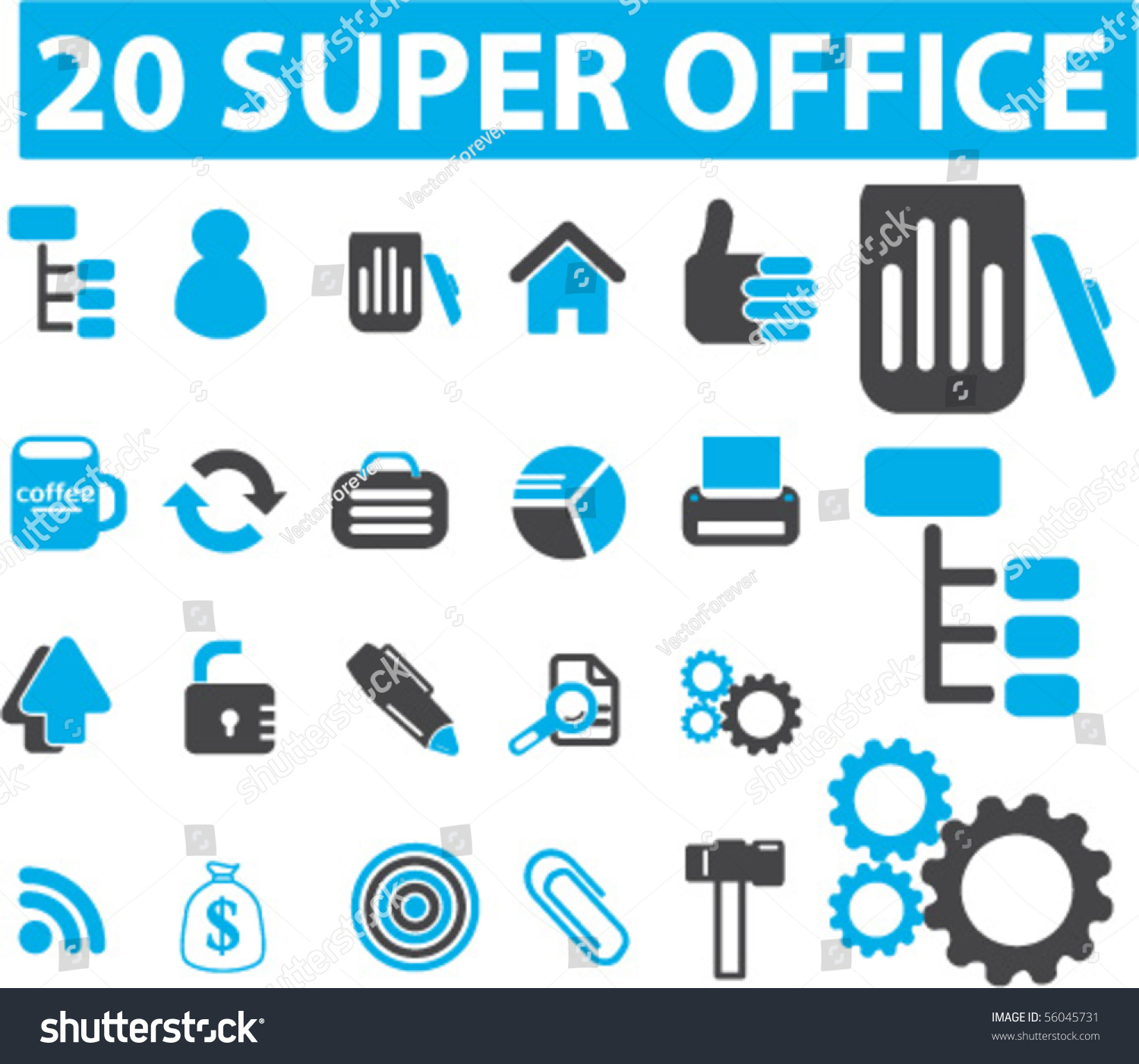 20 Super Office Signs Vector: เวกเตอร์สต็อก (ปลอดค่าลิขสิทธิ์) 56045731 ...