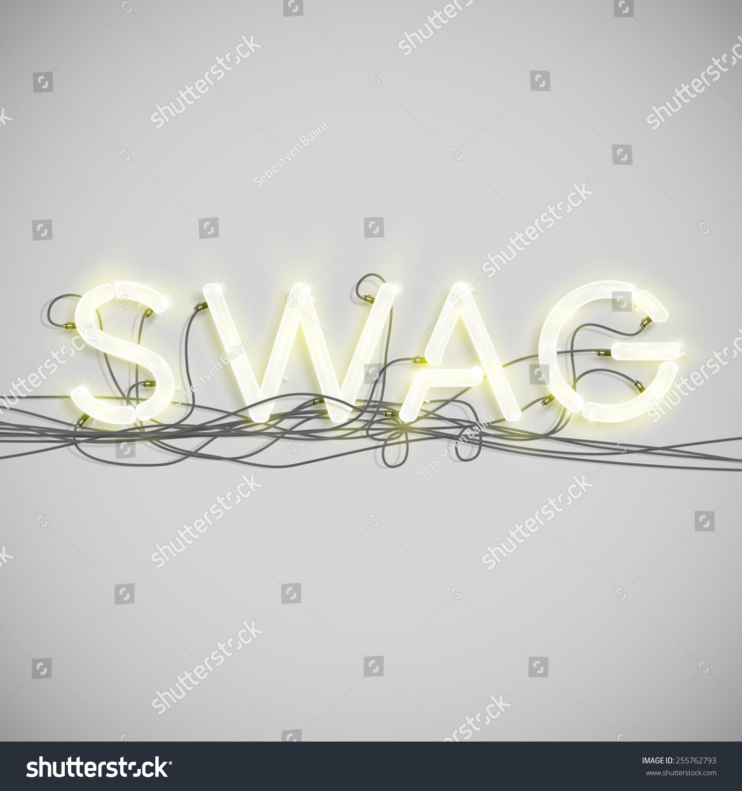 Swag Made By Neon Type Vector Stock Vector (Royalty Free) 255762793