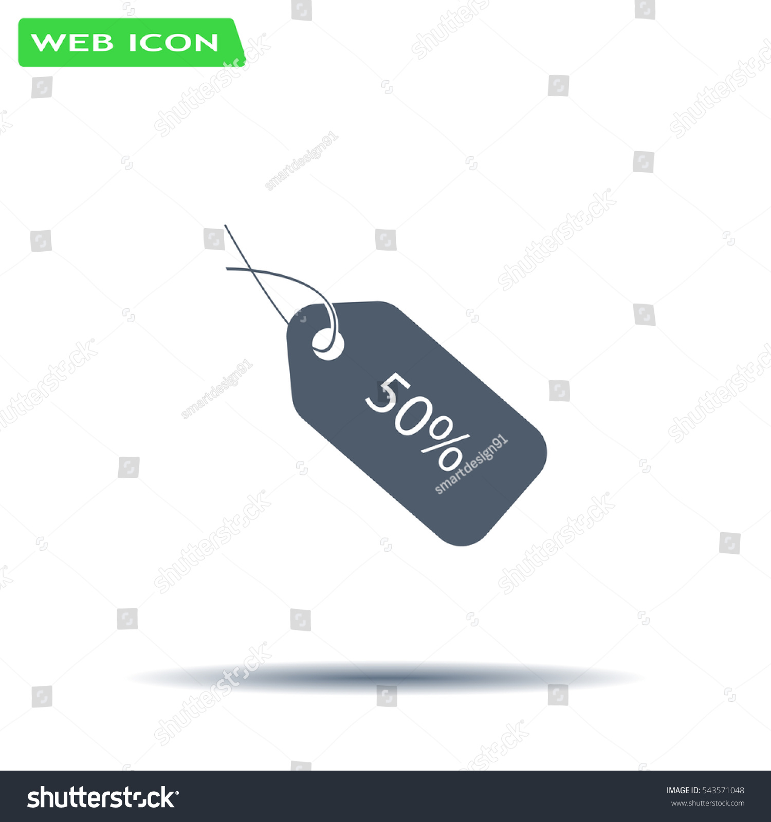 50 Tag Icon Vector Illustration Flat Stock Vector (Royalty Free ...