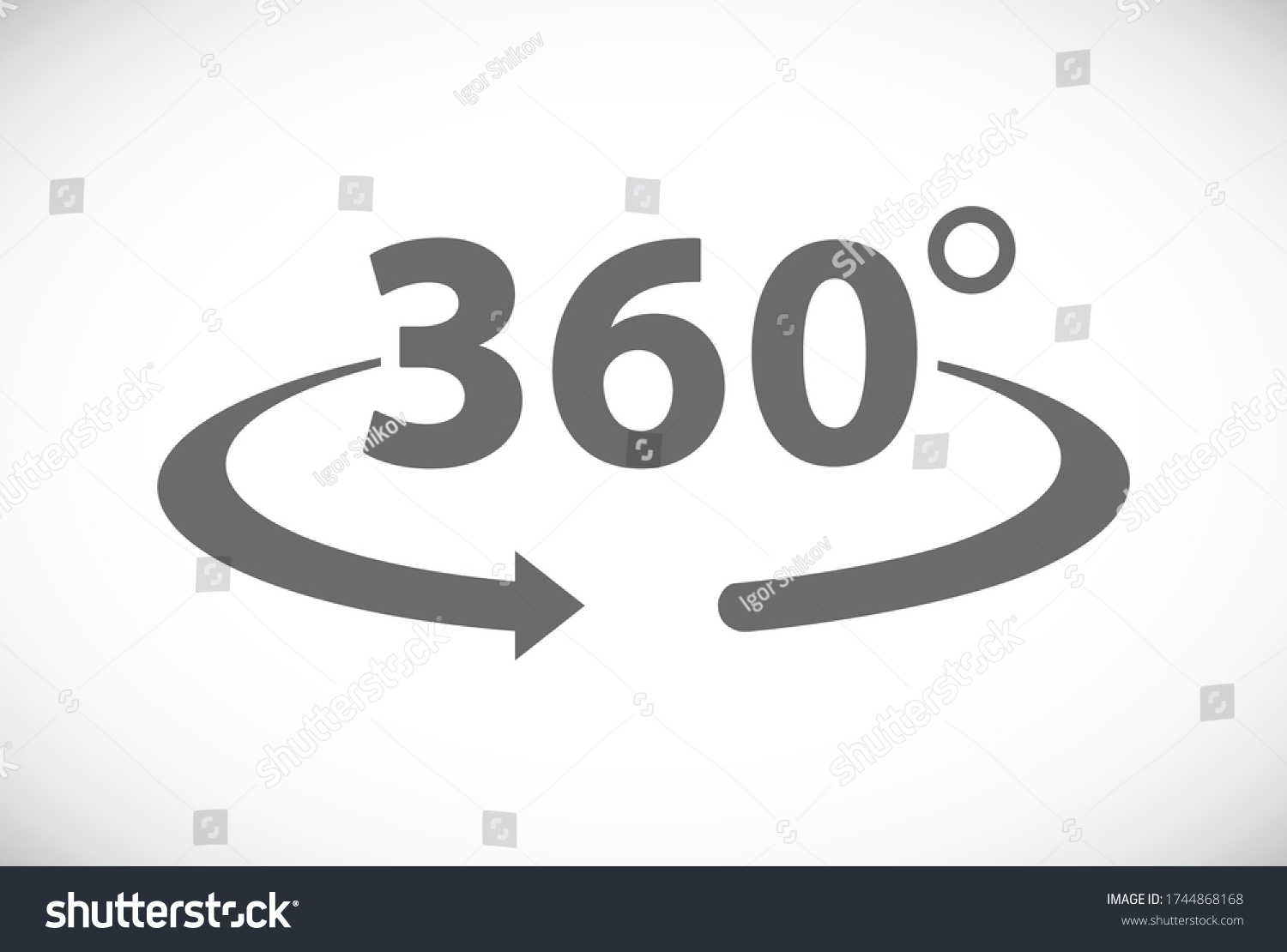360 Technology 3d Concept Icon Stock Vector (Royalty Free) 1744868168 ...