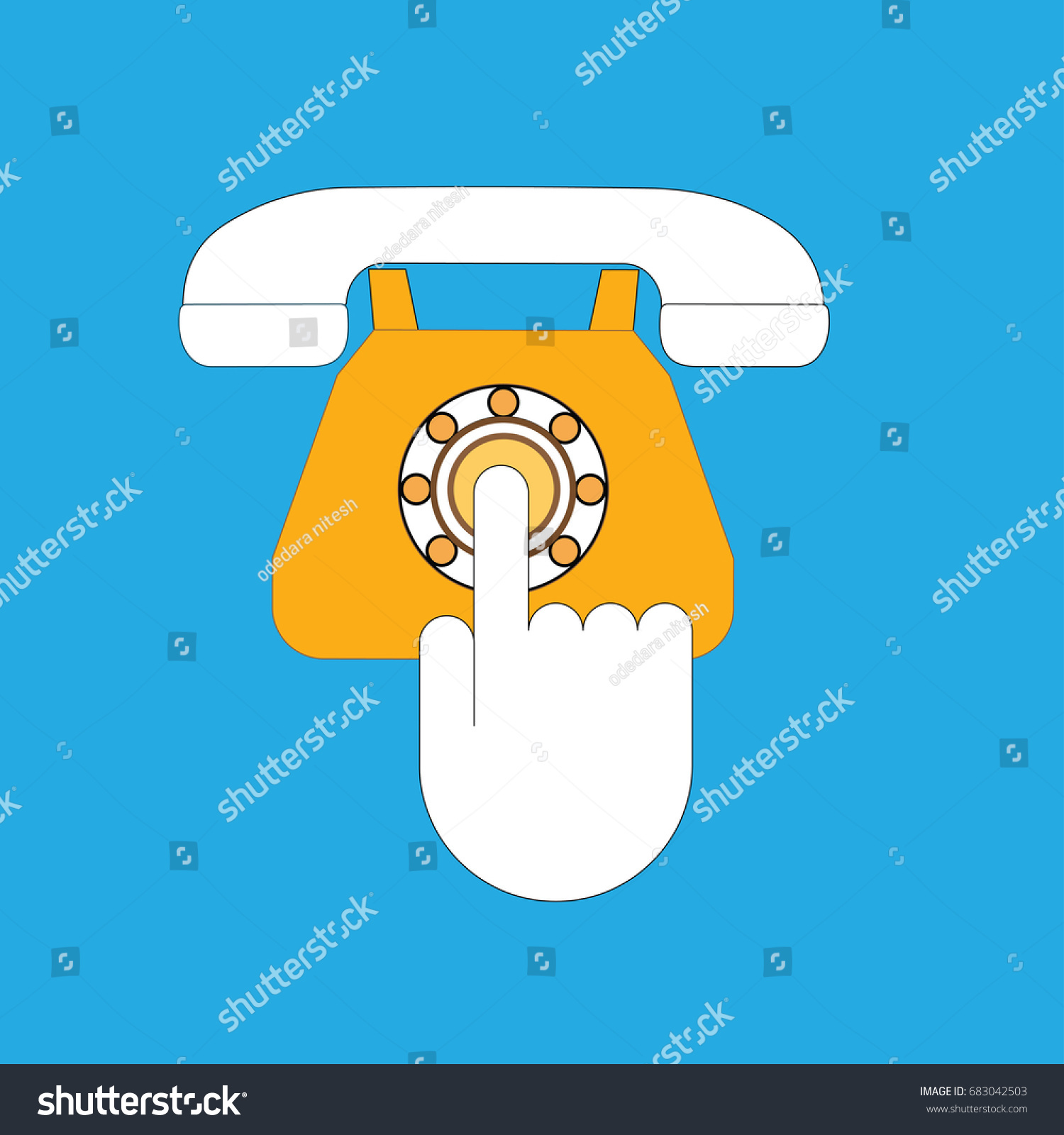 Telephone Dial Illustrations Stock Vector (Royalty Free) 683042503 ...