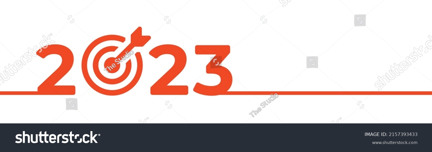 2023 Text Target Icon Banner Vector Stock Vector (Royalty Free ...