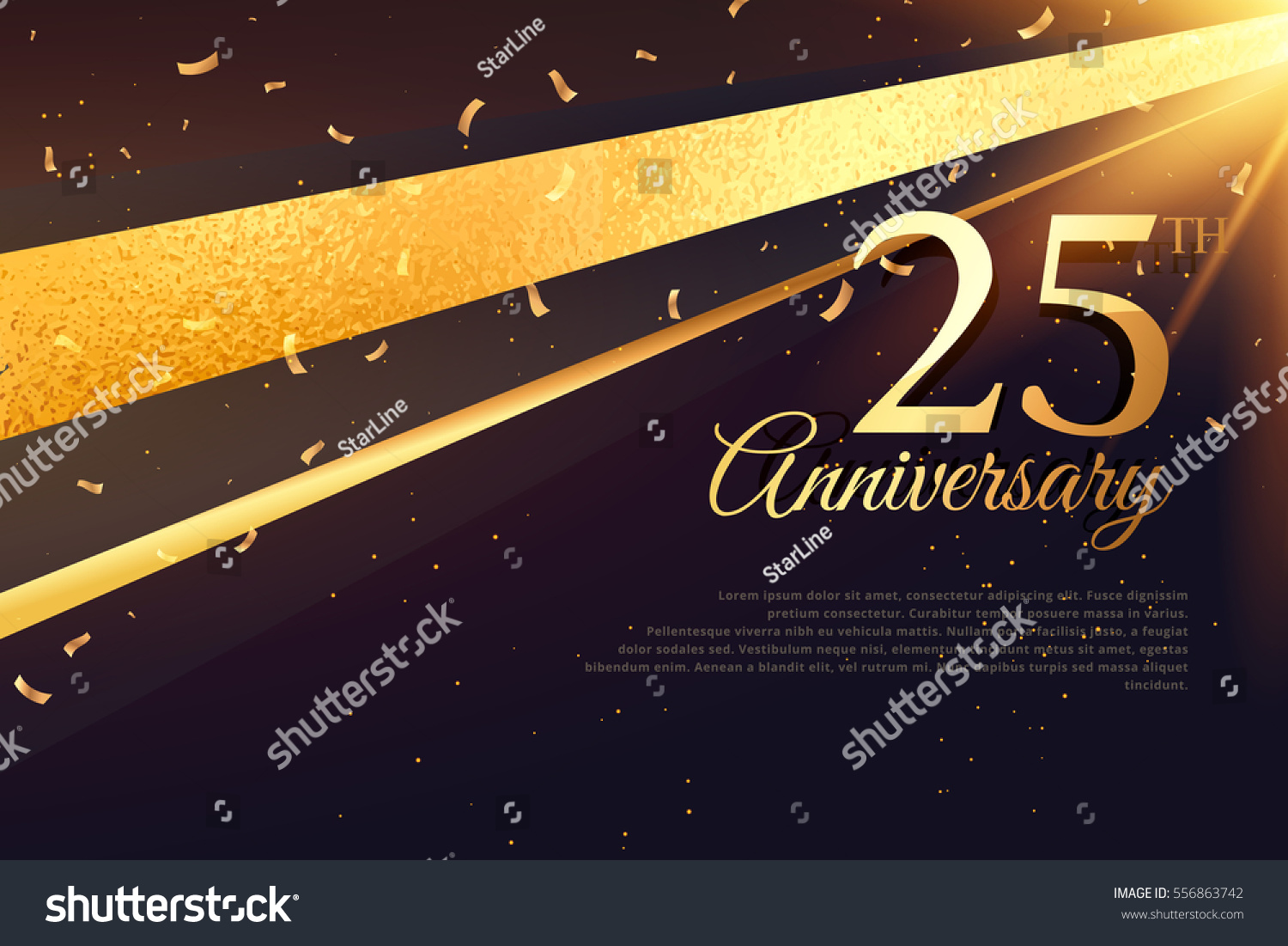 25th Anniversary Celebration Card Template Stock Vector (Royalty Free ... 25th Anniversary Celebration Card Template Stock Vector (Royalty Free ...