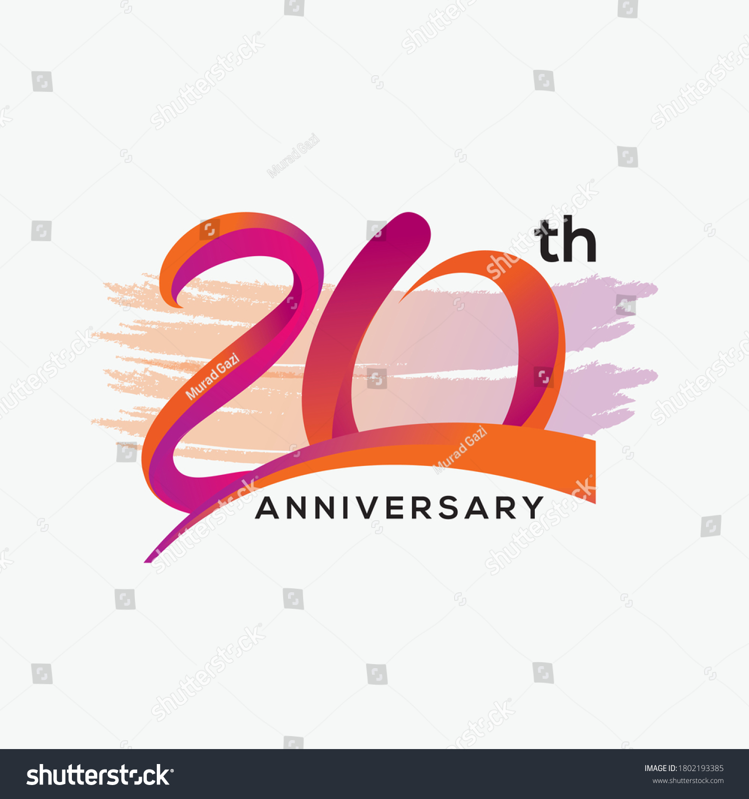 20th Anniversary Logo Concept Vector Stock Vector (Royalty Free ...