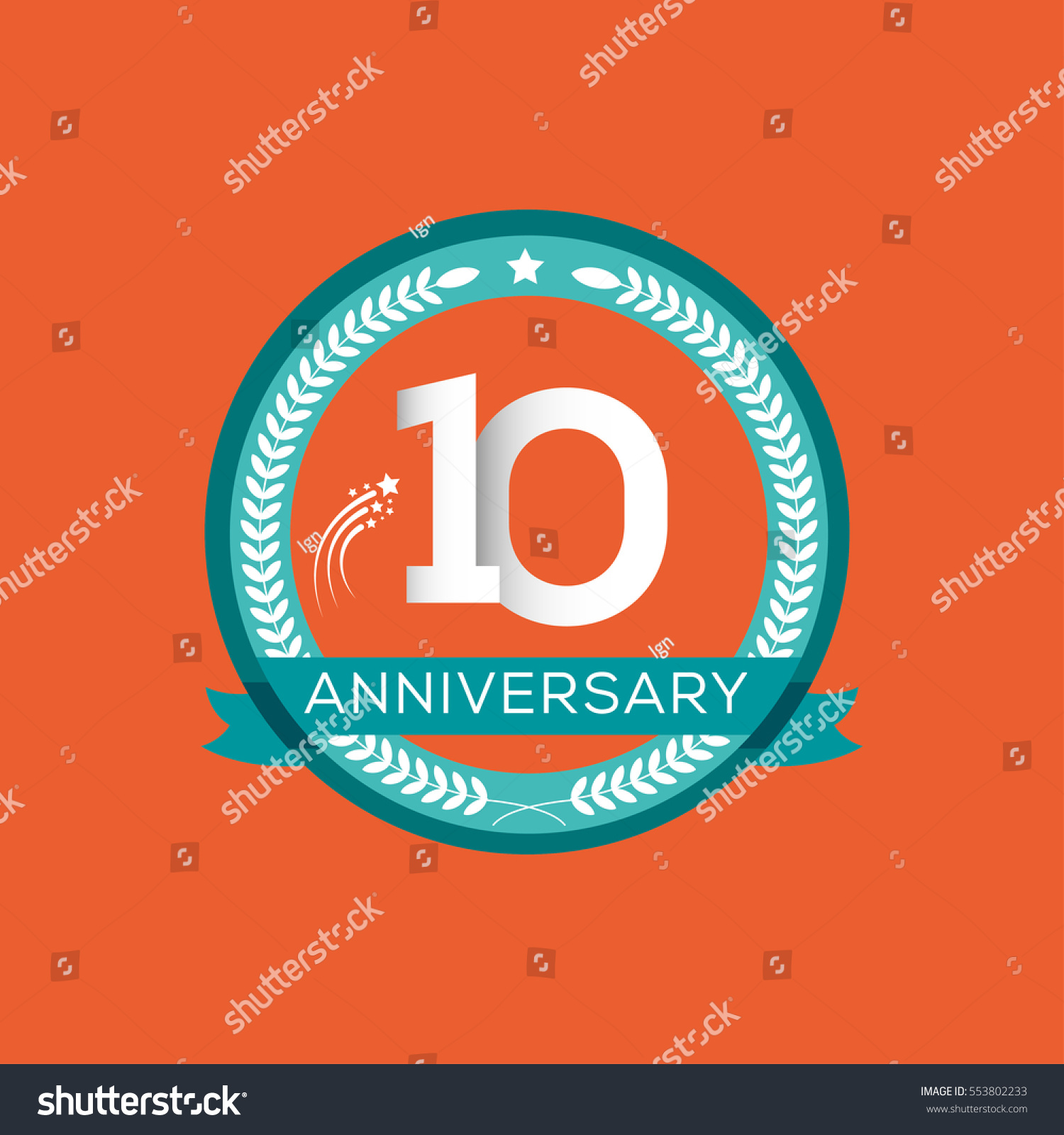 10th Anniversary Logo Design Template Stock Vector 553802233 - Shutterstock