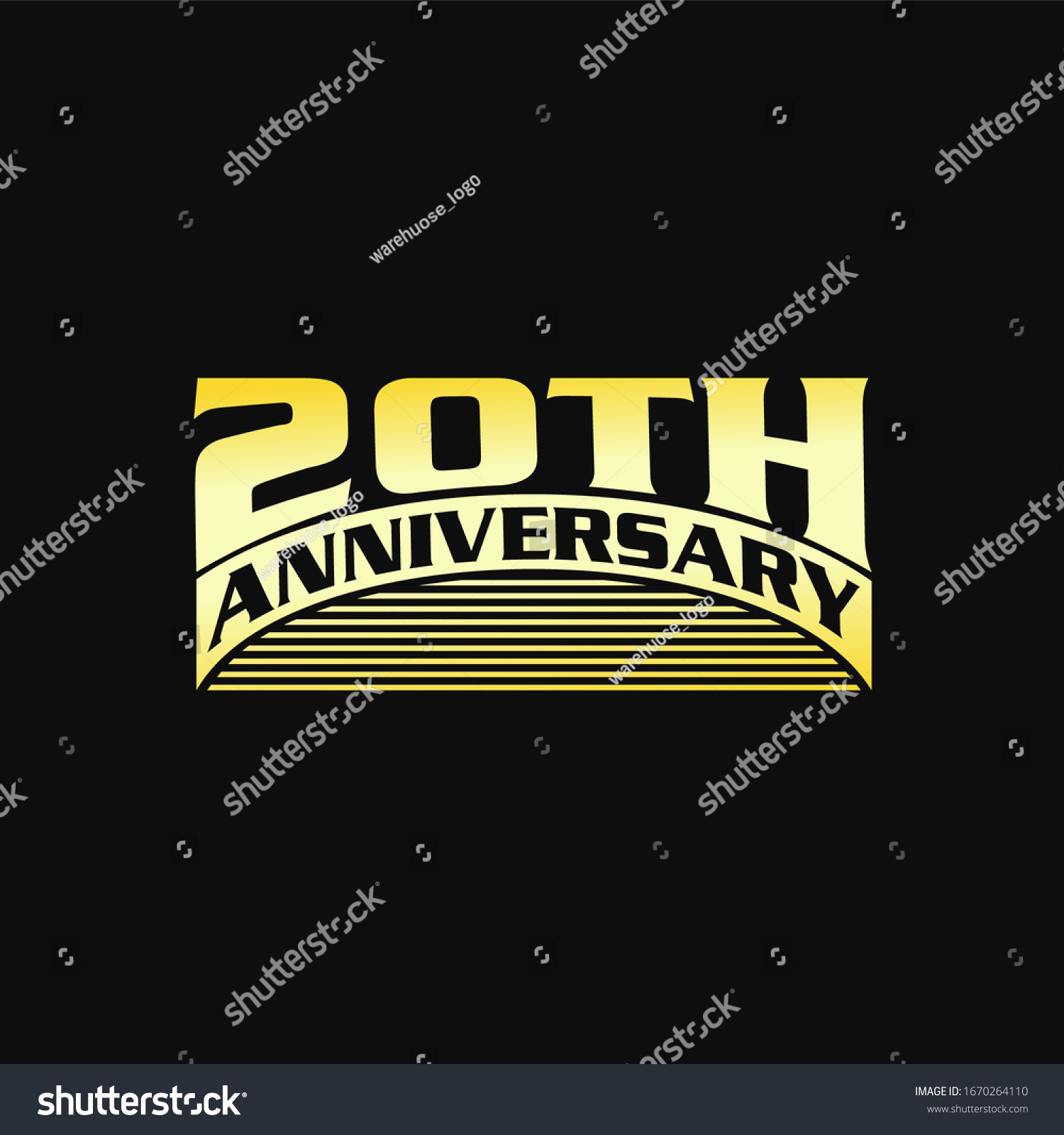 20 Th Anniversary Logo Vector Template Stock Vector (Royalty Free ...