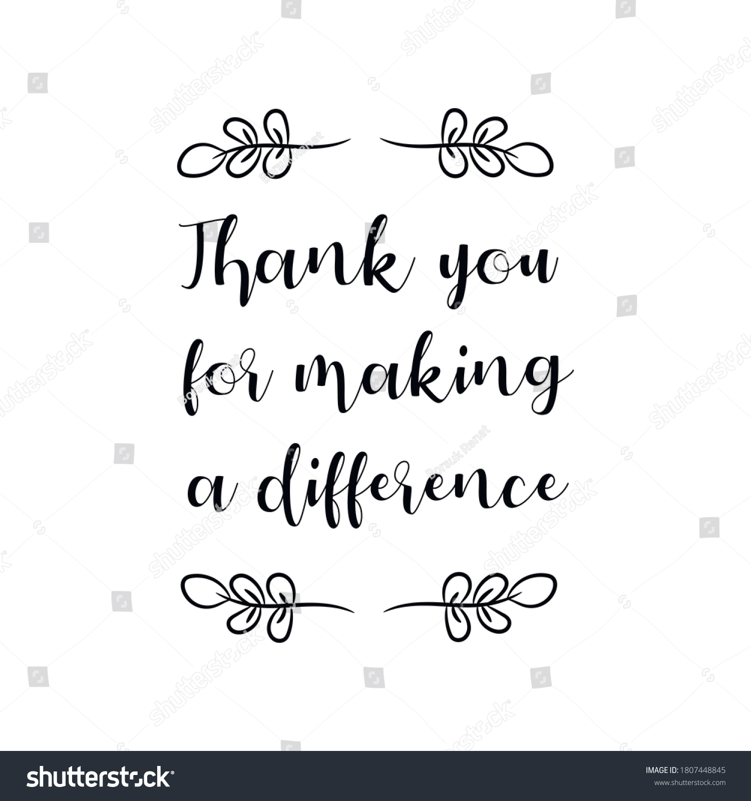 Thank You Making Difference Vector Quote: เวกเตอร์สต็อก (ปลอดค่า ...