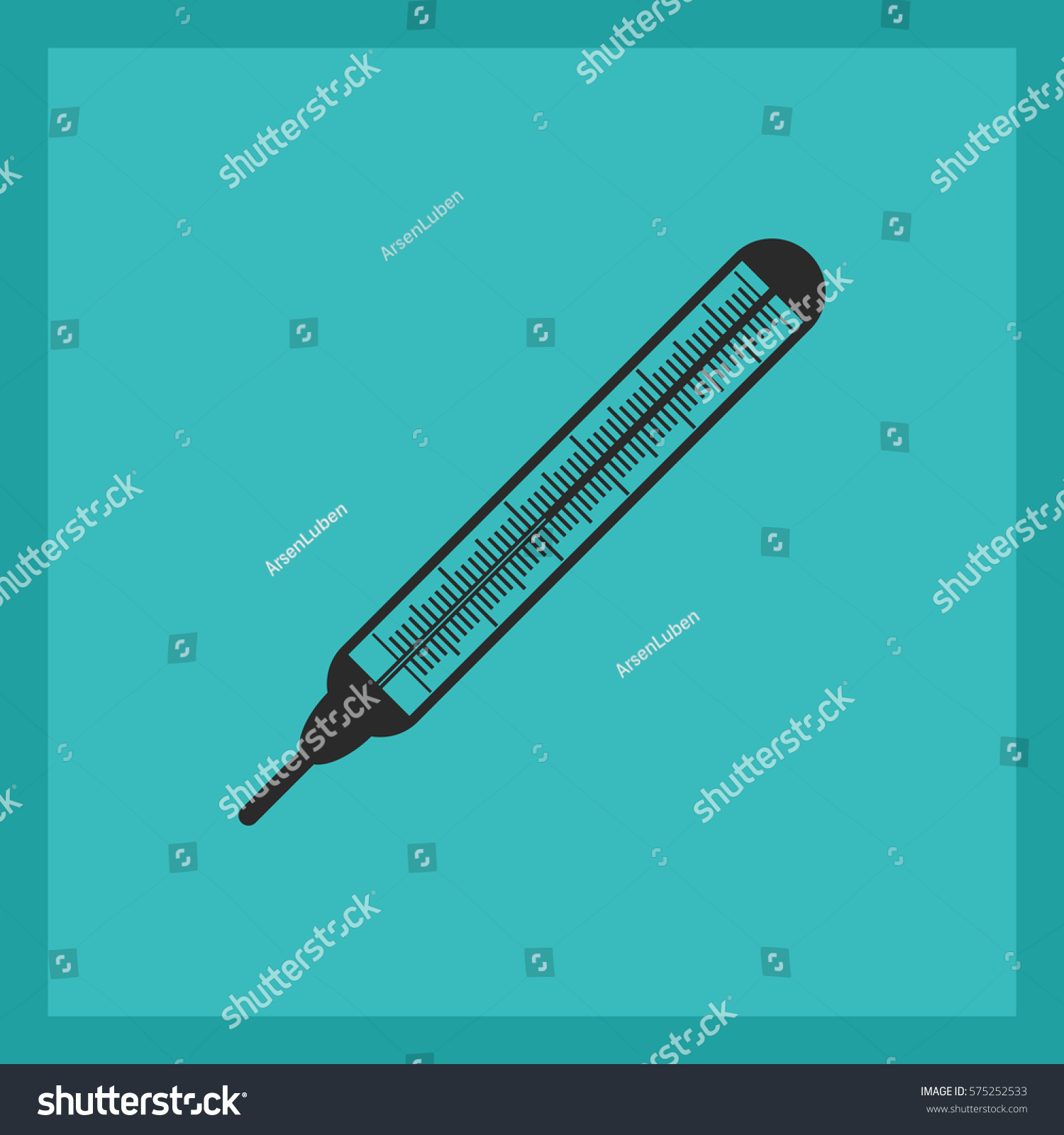 Thermometer Scale Measuring Temperatureicon Vector Stock Vector ...