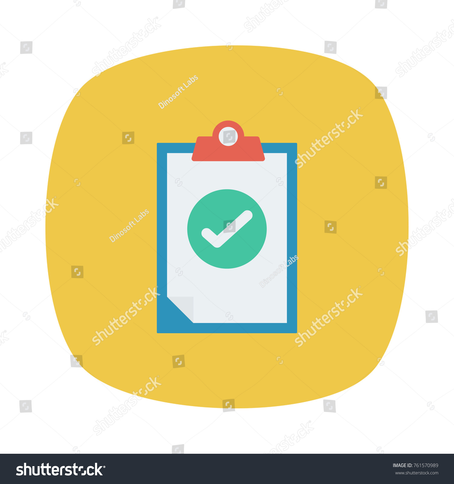 Tick Square Rounded Stock Vector (Royalty Free) 761570989