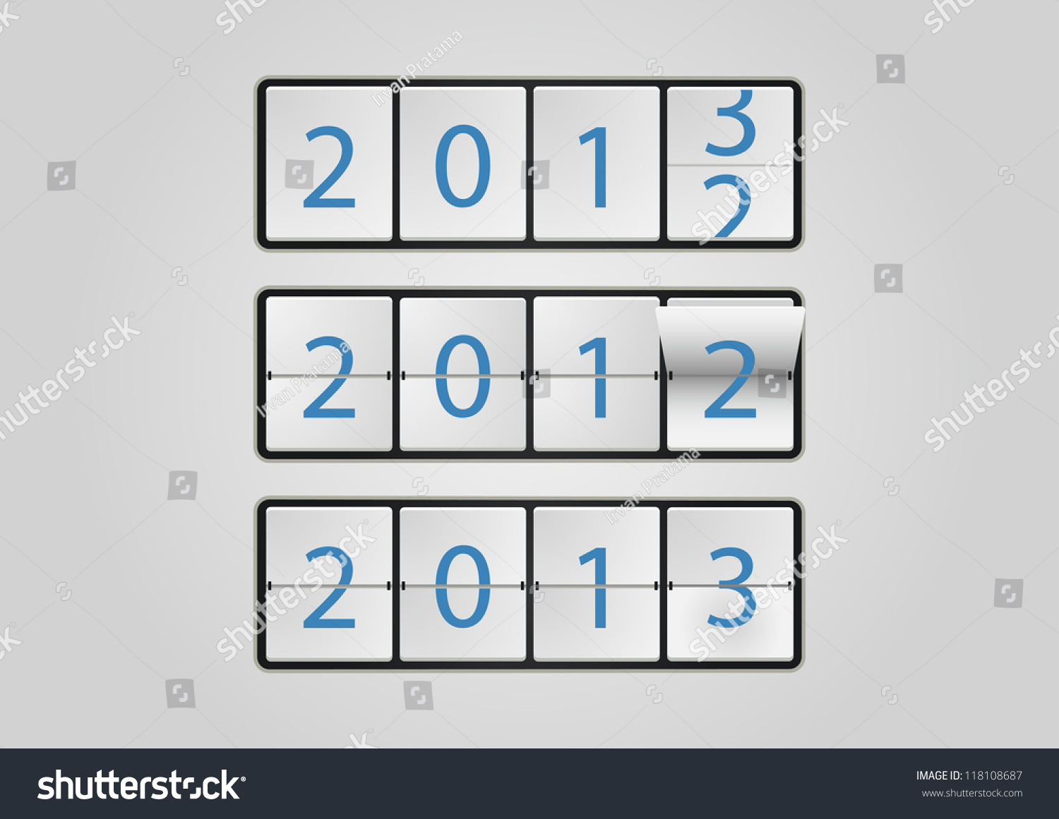 2013 Ticker Board Calendar Stock Vector (Royalty Free) 118108687 ...