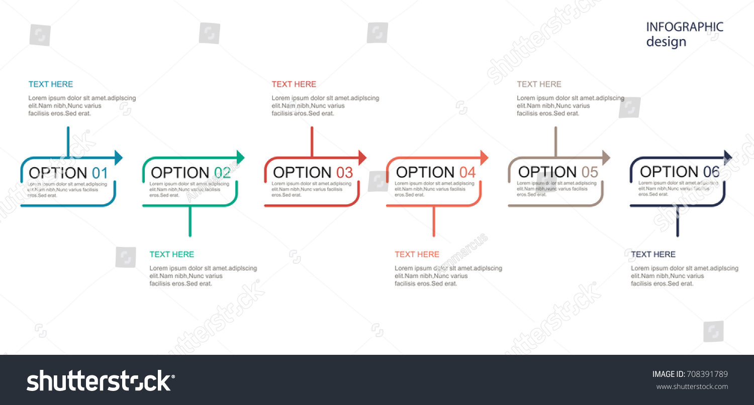 Vektor Stok Timeline Infographics Template Arrowflowchart Graph ...