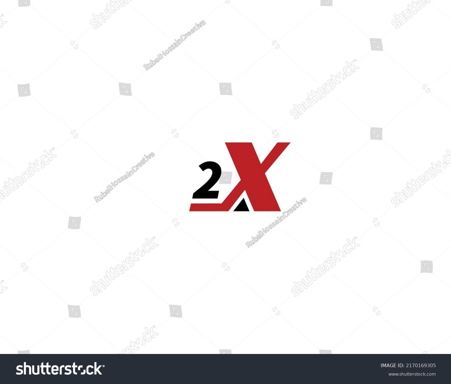 2 Times 2x Initial Letter Logo Stock Vector (Royalty Free) 2170169305 ...