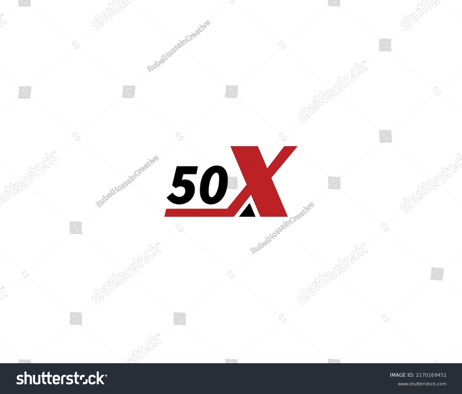 50 Times 50x Initial Letter Logo Stock Vector (Royalty Free) 2170169451 ...