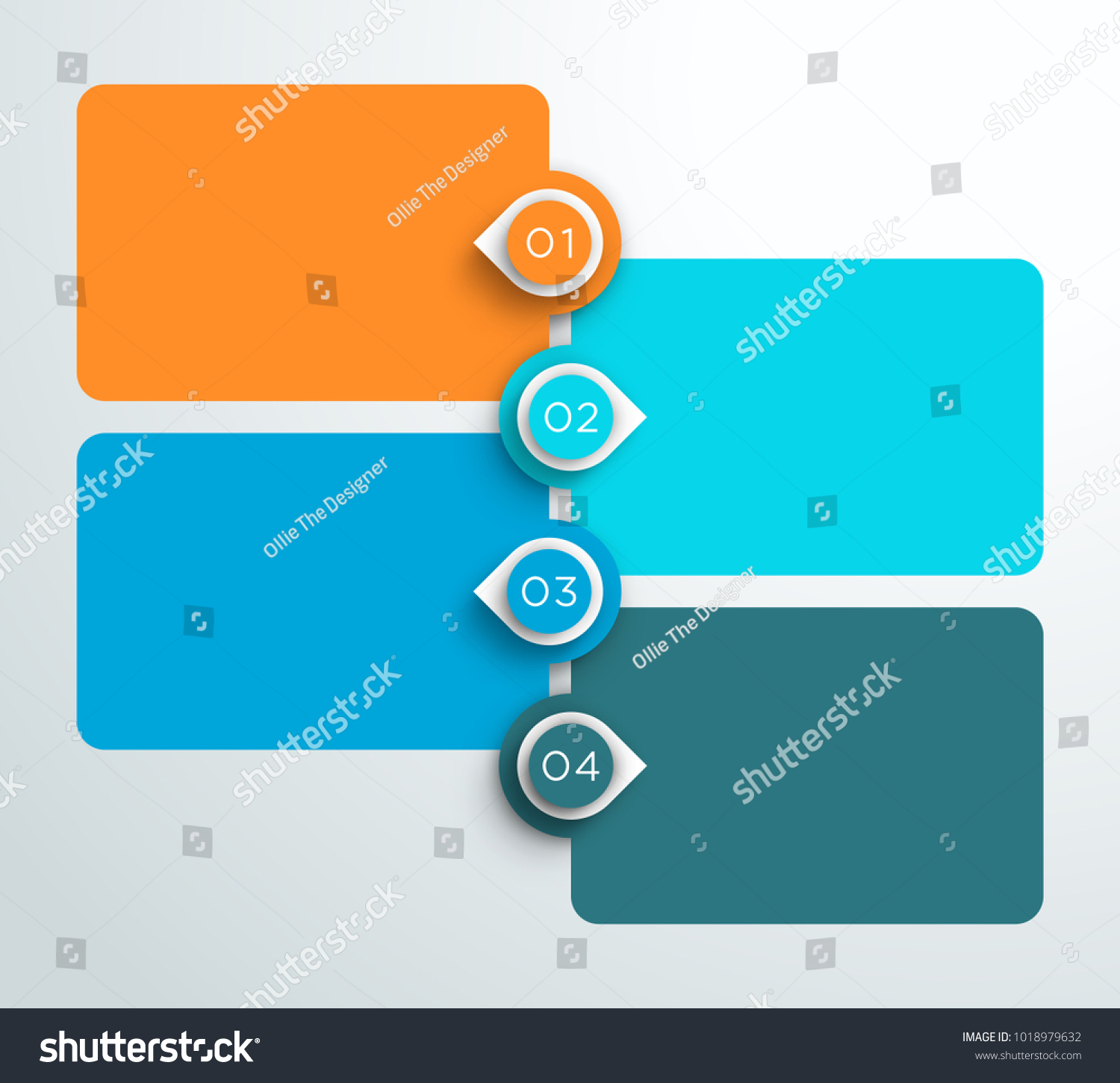 1 4 Number Text Boxes Stacked Stock Vector (Royalty Free) 1018979632 ...
