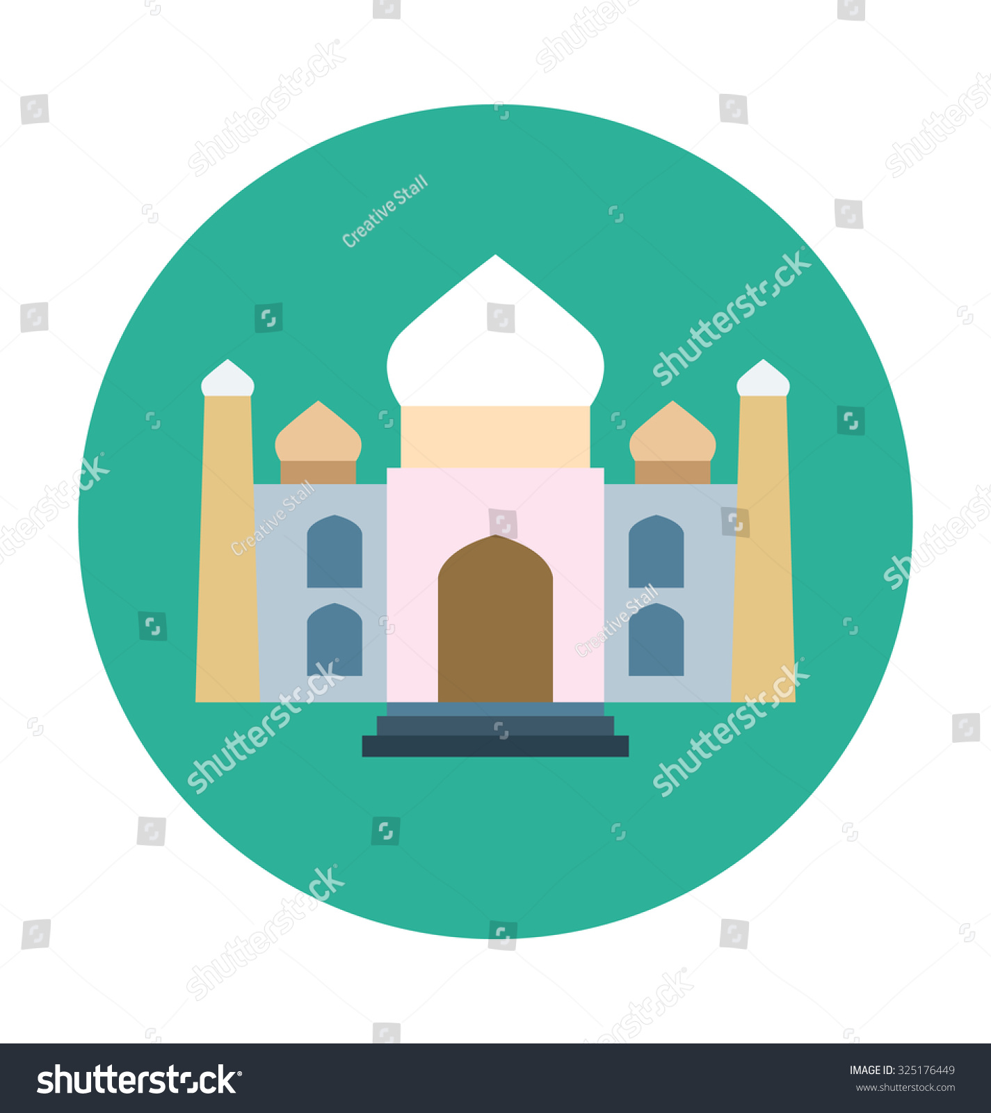 Tomb Building Colored Vector Illustration Stock Vector (Royalty Free ...