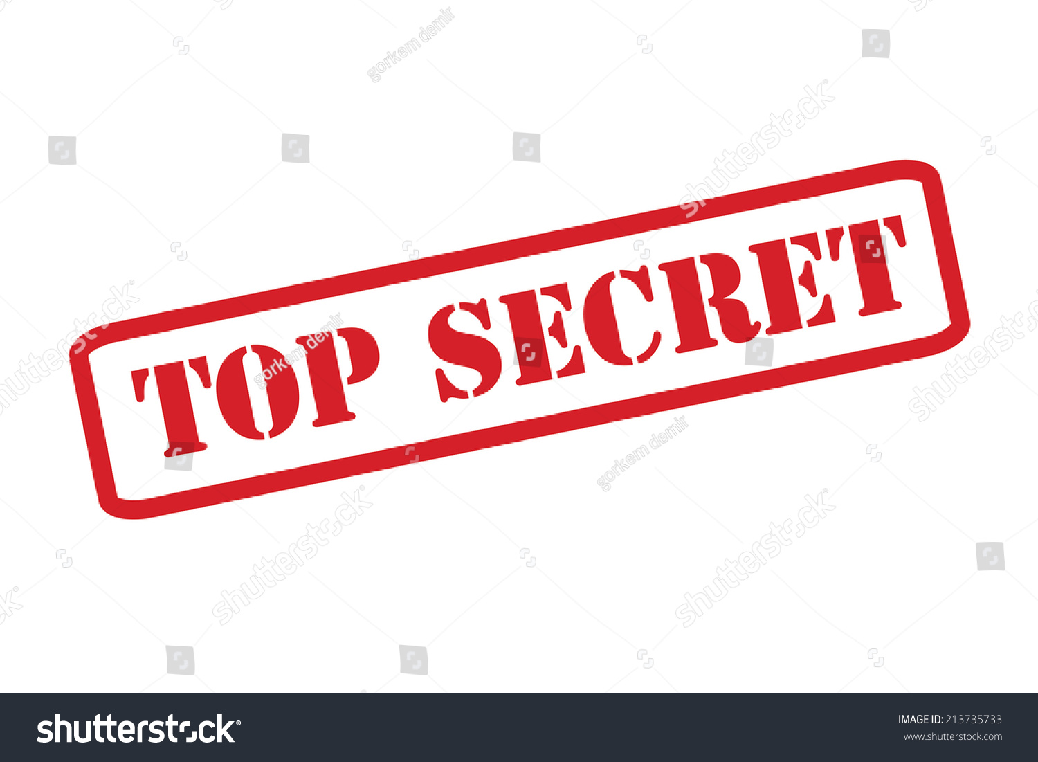 Top Secret Red Stamp Vector Over Stock Vector (Royalty Free) 213735733