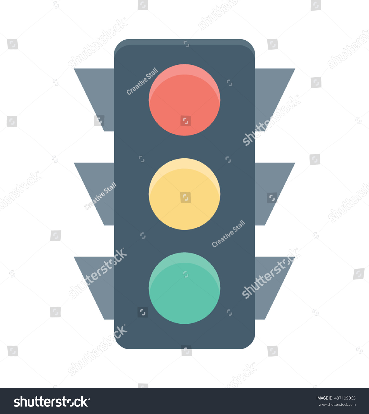 Traffic Signals Vector Icon Stock Vector (Royalty Free) 487109065 ...