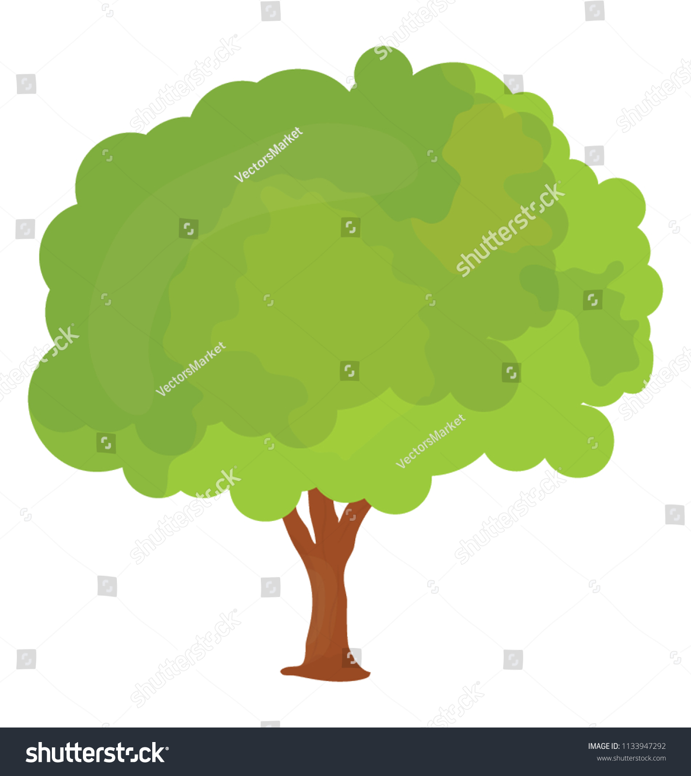 Tree Single Leaf Structure One Leaf Stock Vector (Royalty Free) 1133947292
