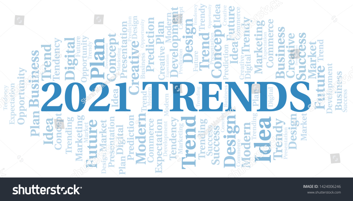 2021 Trends Word Cloud Wordcloud Made Stock Vector (Royalty Free ...