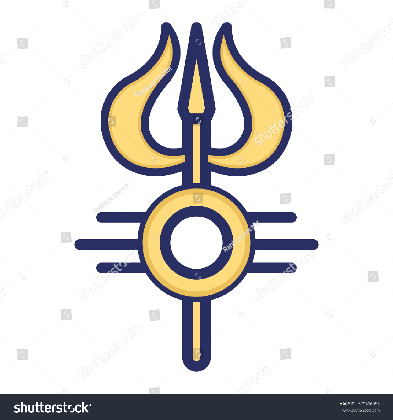 Trisula Isolated Vector Icon Which Can Stock Vector (Royalty Free ...