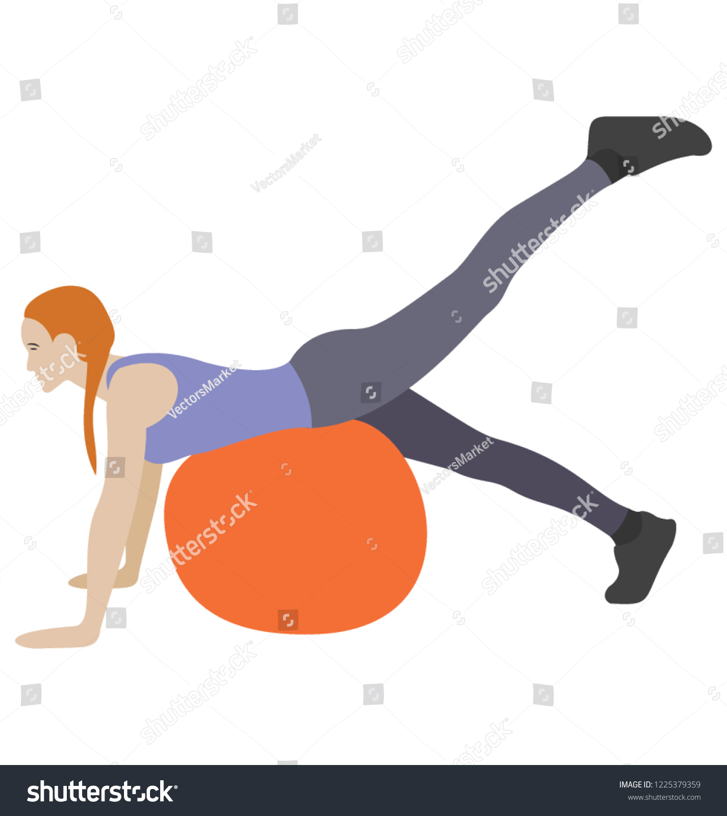 Tummy Exercise Flat Icon Design Exercise Stock Vector (Royalty Free ...