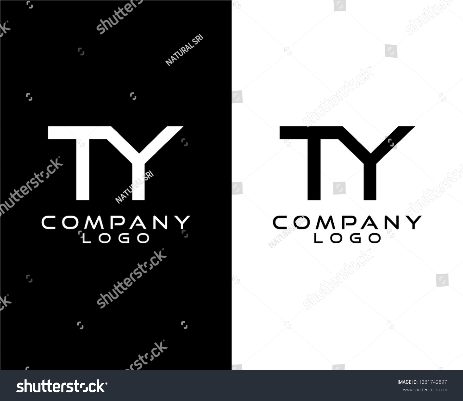 Tyyt Initials Company Logo Vector Stock Vector (Royalty Free) 1281742897