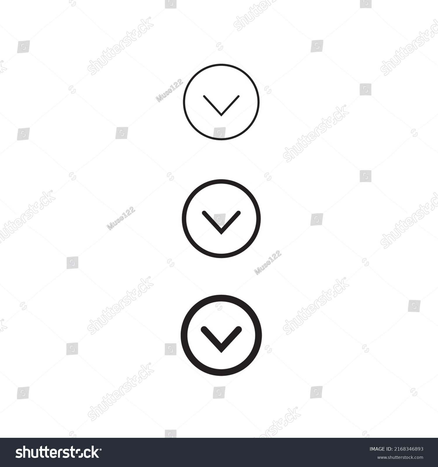 3 Types Simple Arrow Buttons Stock Vector (Royalty Free) 2168346893 ...