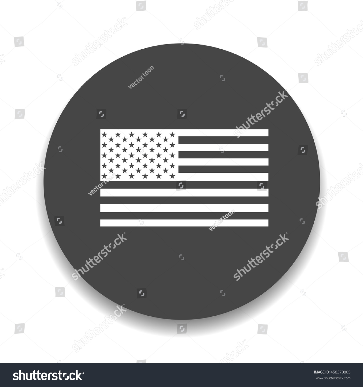 United States Flag Icon Stock Vector (Royalty Free) 458370805 ...
