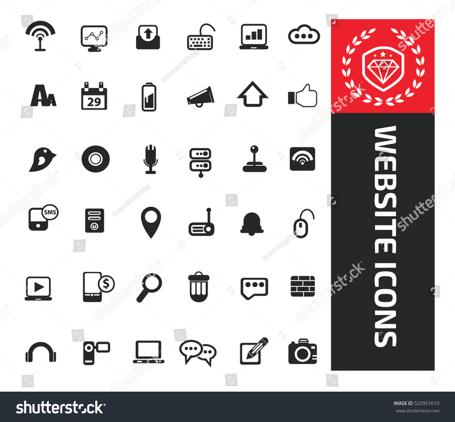 Universal Website Icons Designclean Vector Stock Vector (Royalty Free ...