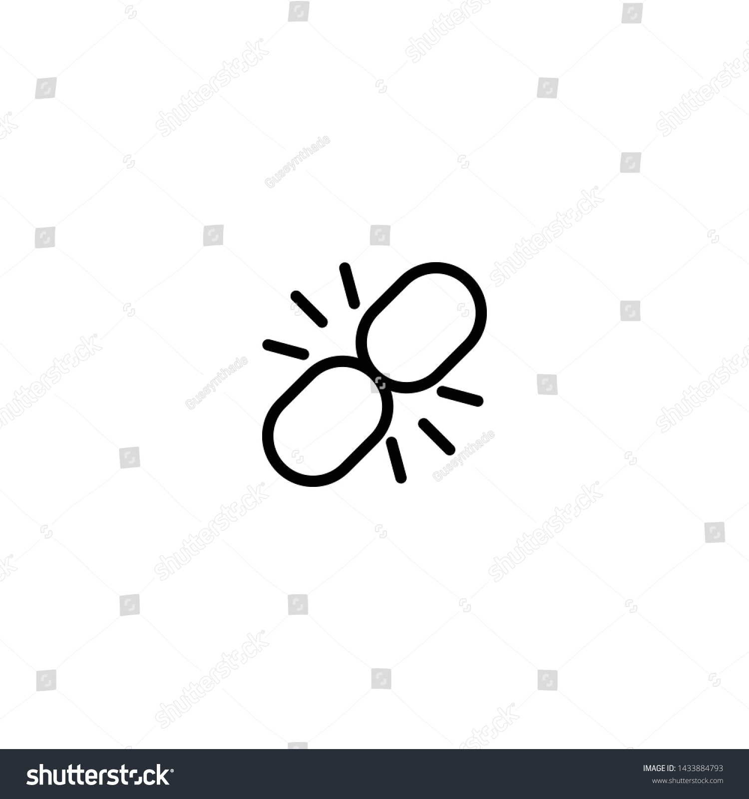 Unlink Unlink Symbol Vector Icon Stock Vector (Royalty Free) 1433884793 ...