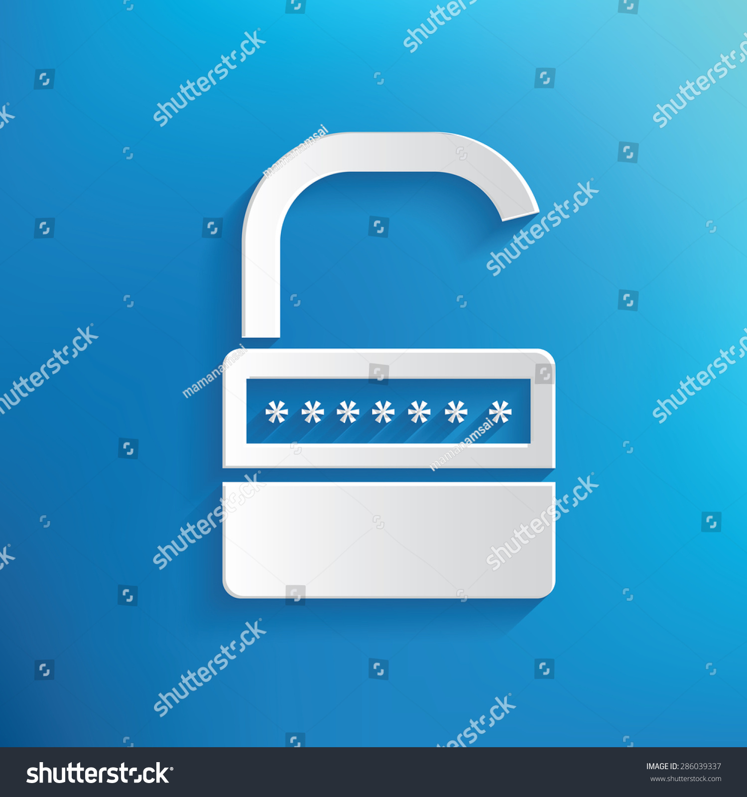 Unlock Design On Blue Backgroundclean Vector Stock Vector (Royalty Free ...