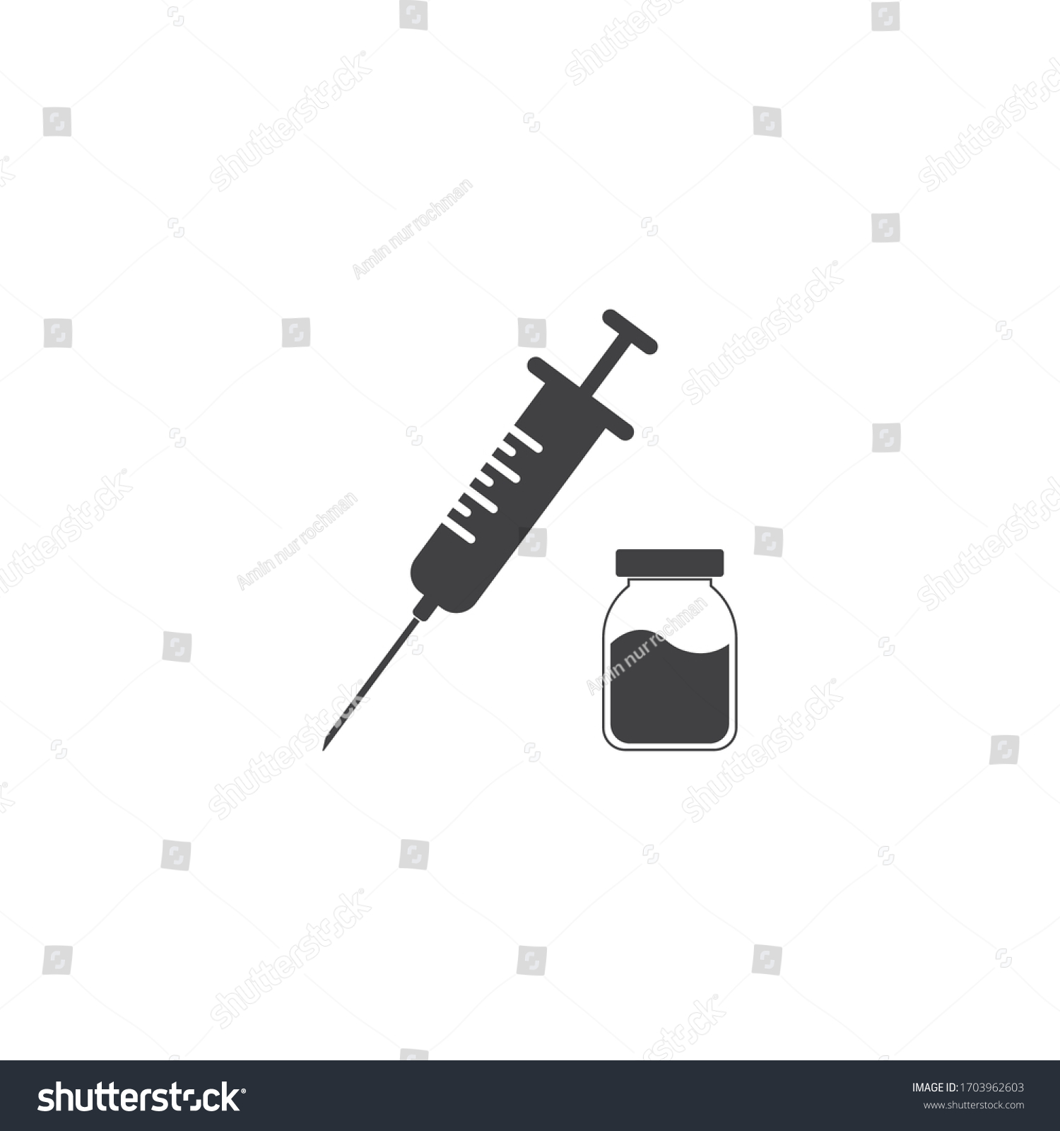 Vaccination Immunization Icon Logo Vector Template Stock Vector ...